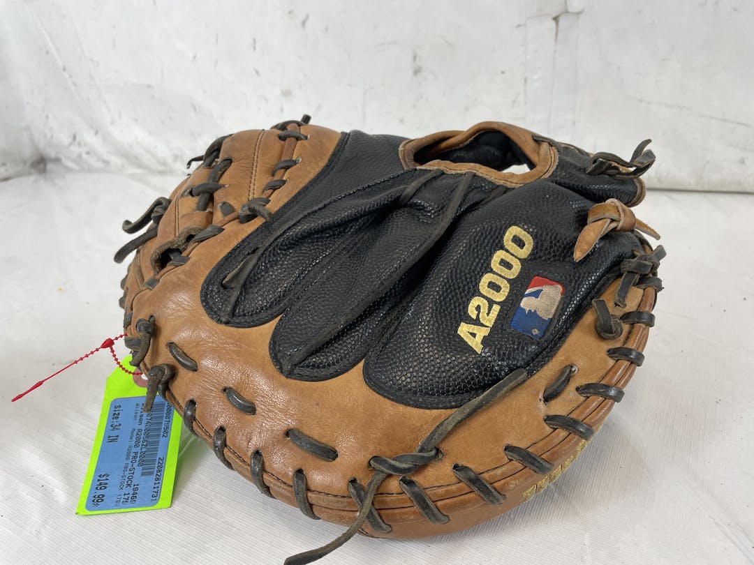 Used Wilson A2000 Pro-stock 1790 34" Superskin Leather Baseball Catcher's Mitt Glove | SidelineSwap