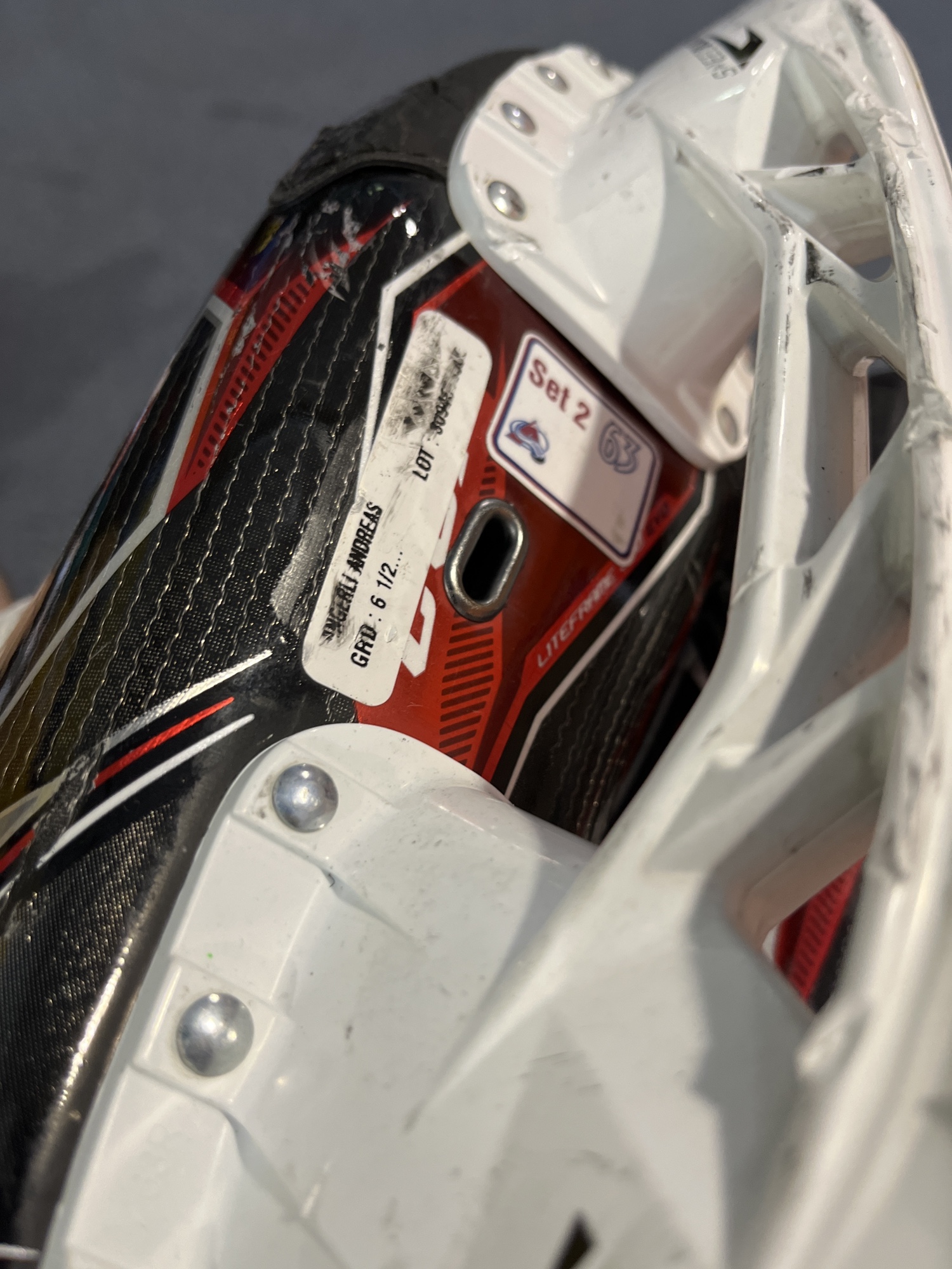 Game Used CCM JetSpeed FT2 Pro Stock Skates Colorado Eagles Wingerli 6. ...