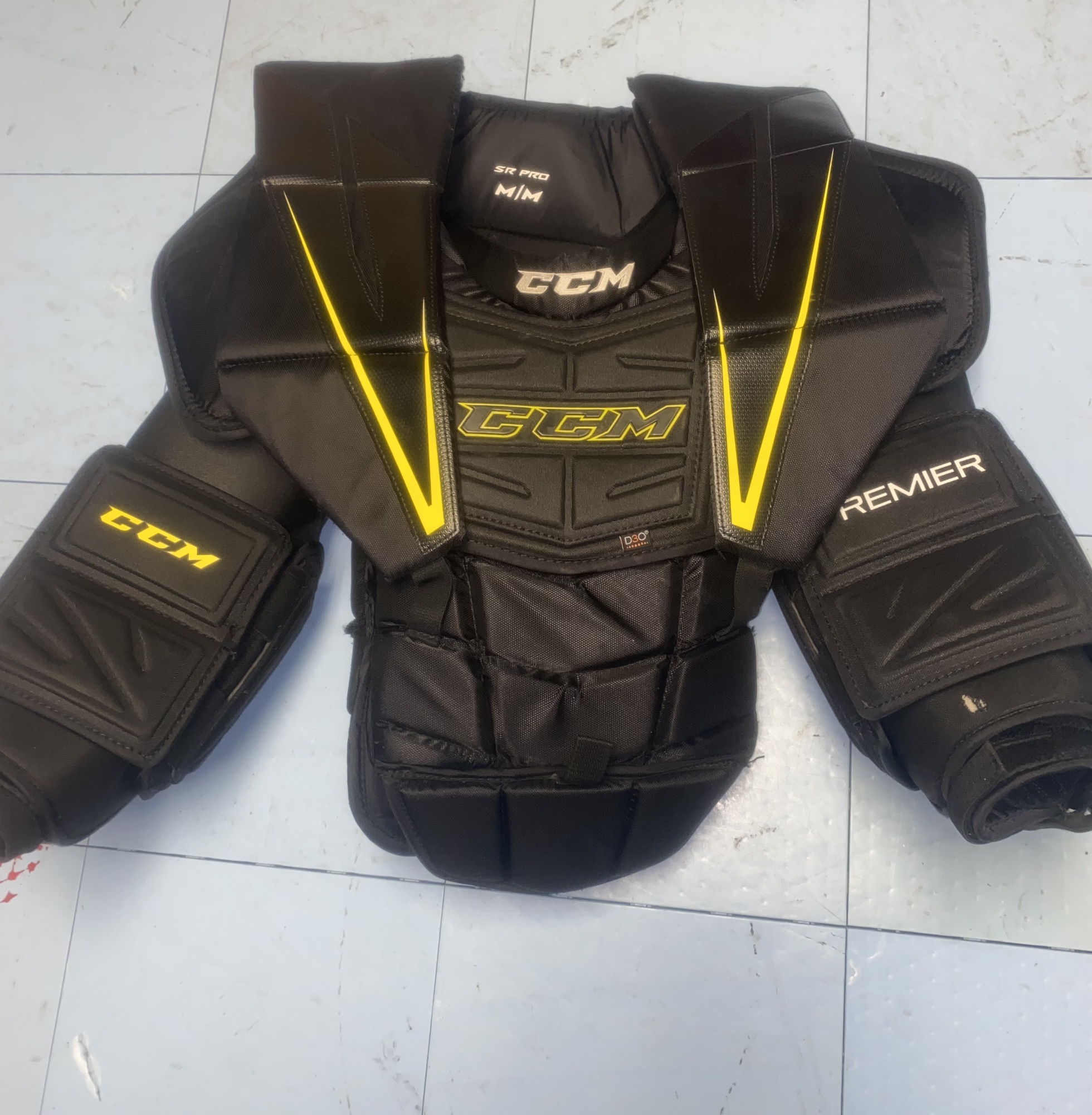 CCM Premier Pro Chest Protector Senior Medium Lightly Used | SidelineSwap