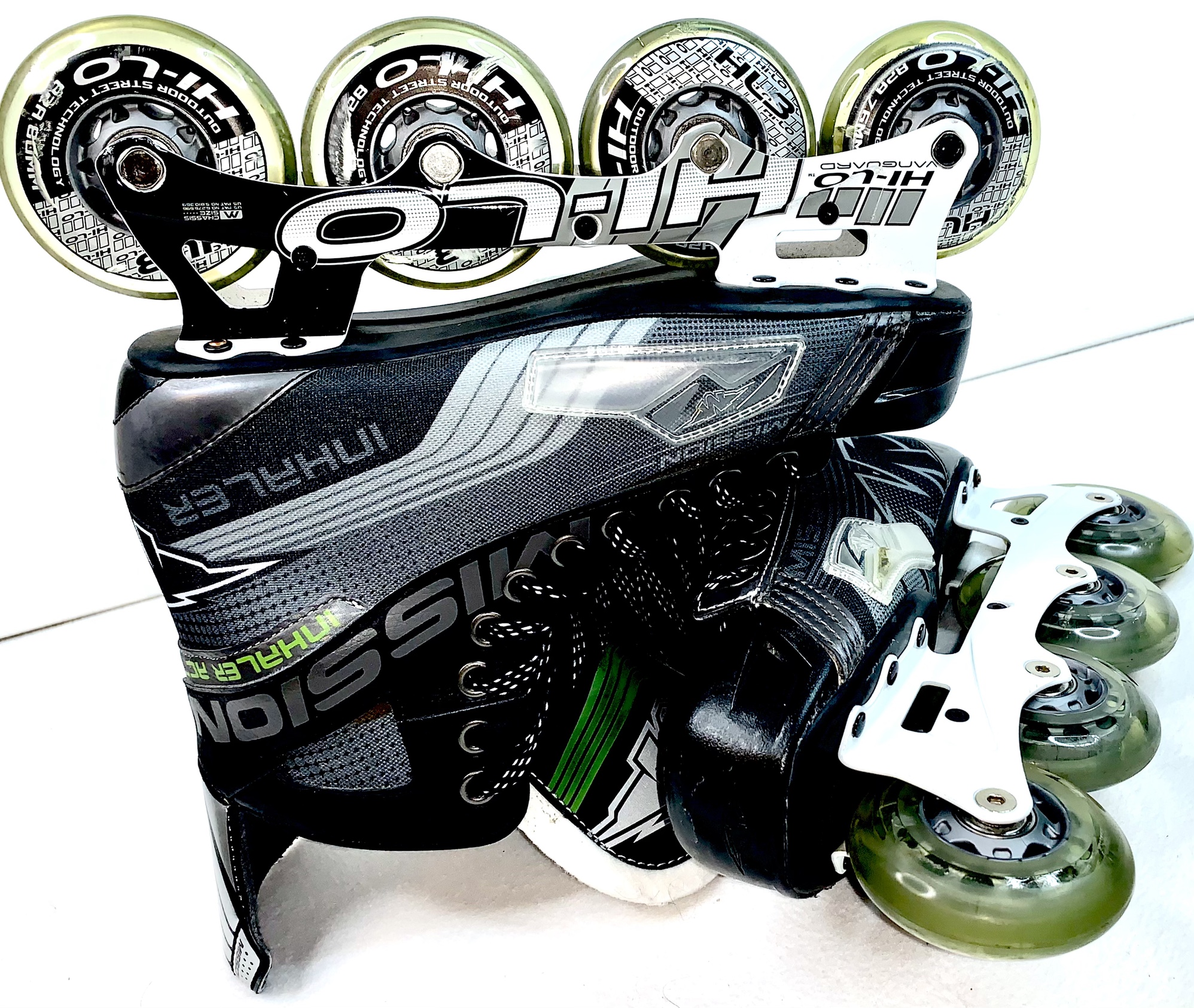 MISSION Inhaler AC7 Inline Hockey Roller Skates Size 7 E (8.5 US Men ...