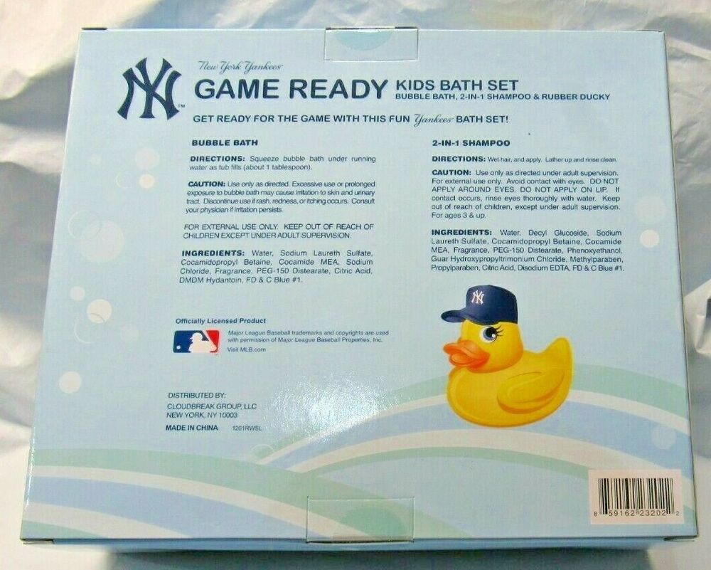 NY Yankees Mariano Rivera Blue Rubber Duck Apple Shampoo & Bubble Bath ...