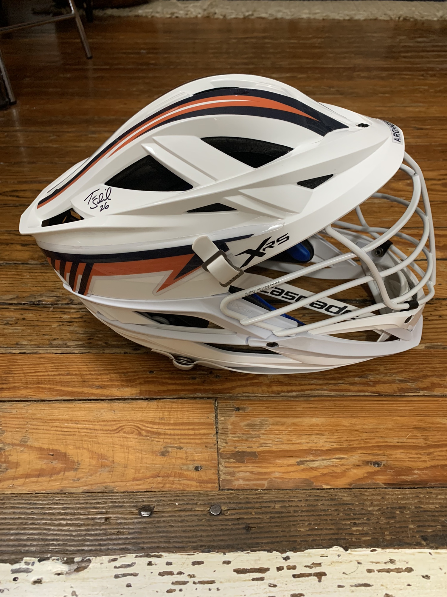 PLL Archers Cascade XRS - Signed by Tom Schreiber: his game worn helmet ...