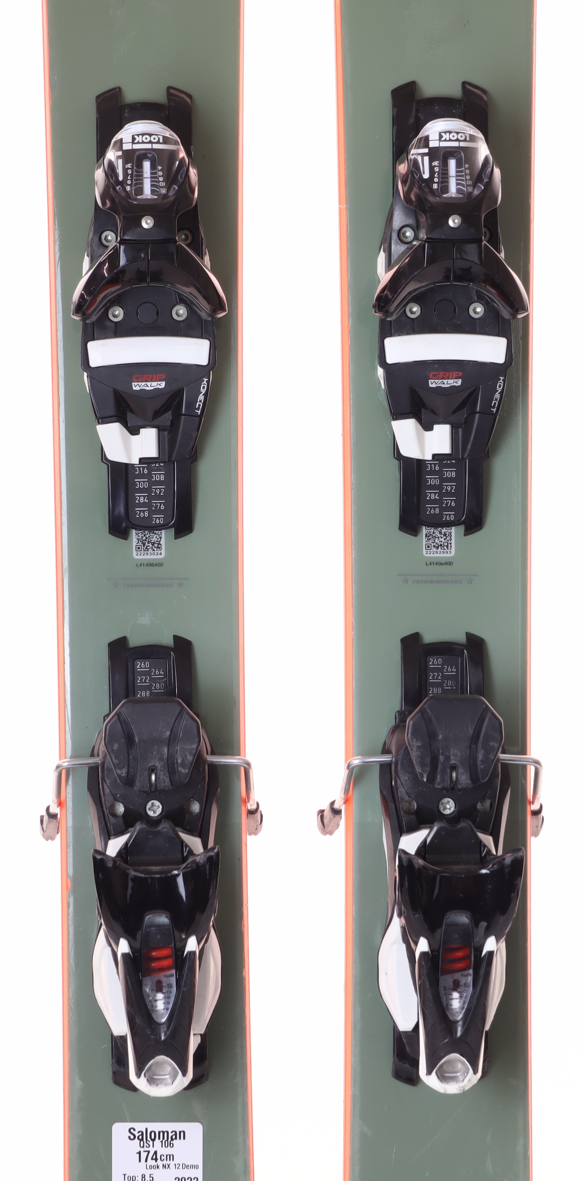 Used 2022 Salomon QST 106 skis w/ Look NX 12 bindings, size 174 (Option 220530) | SidelineSwap