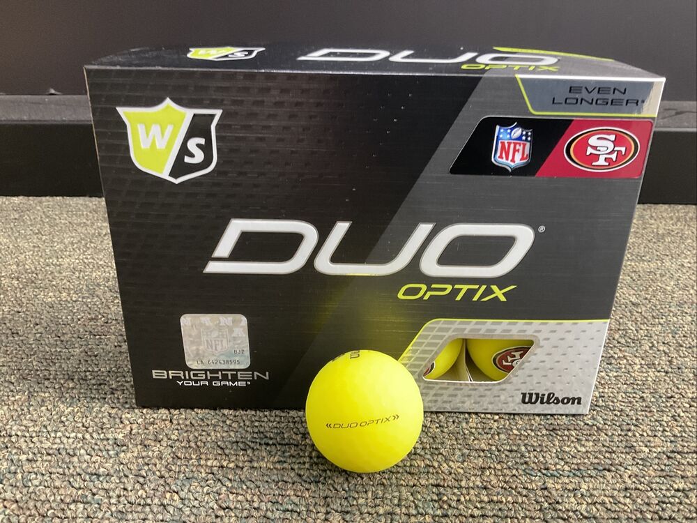 Wilson Staff Duo Optix Yellow NFL Golf Ball San Francisco 49ers 12 ...