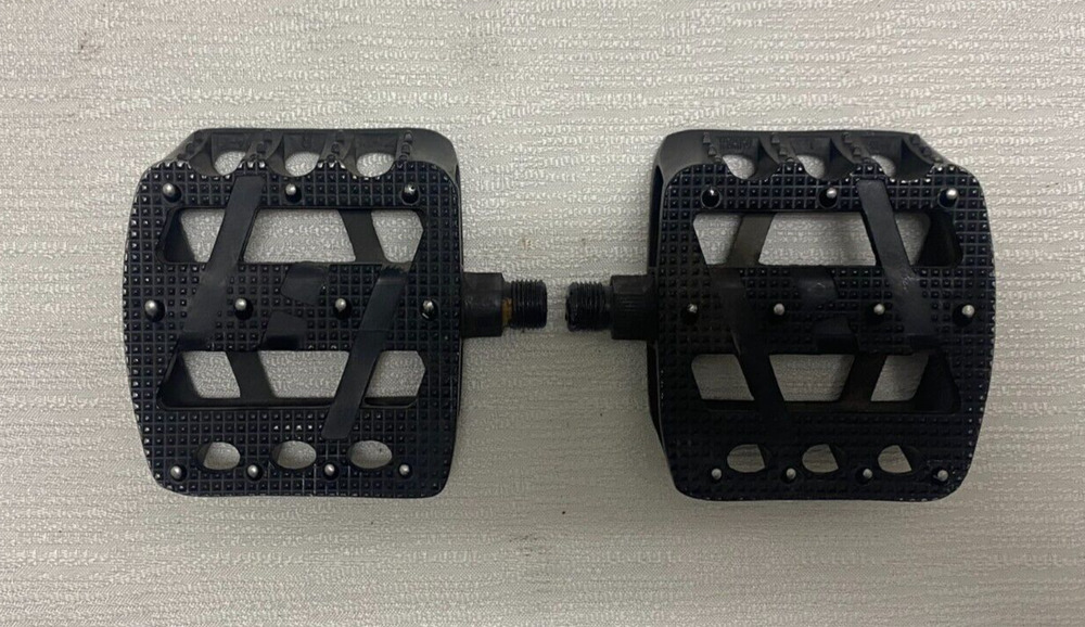 Black Aluminum BMX/Cruiser Platform Pedals 9/16" Spindle GREAT Fast ...