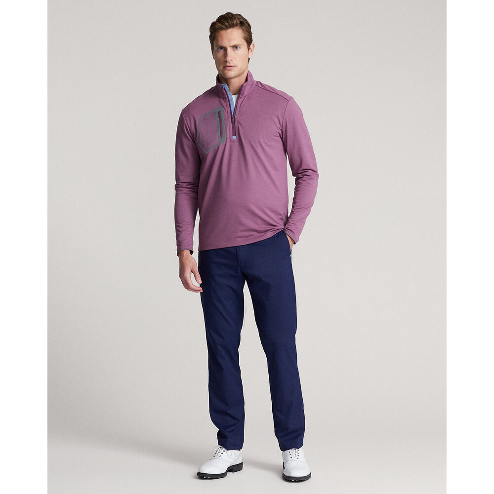 RLX Ralph Lauren Long-Sleeve Brushed Back Tech Jersey 1/2 Pullover ...