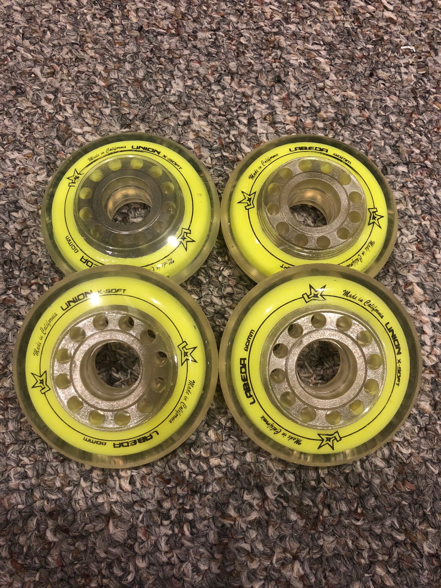 4x Labeda Union 80mm Roller Hockey Wheels | SidelineSwap