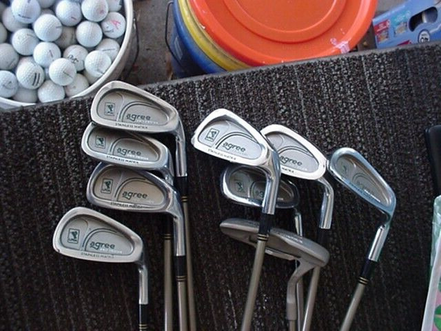 FULL SET SQUARE 2 LADIES AGREE PRO DESIGN GOLF CLUBS 3 WOODS 8 IRON ...