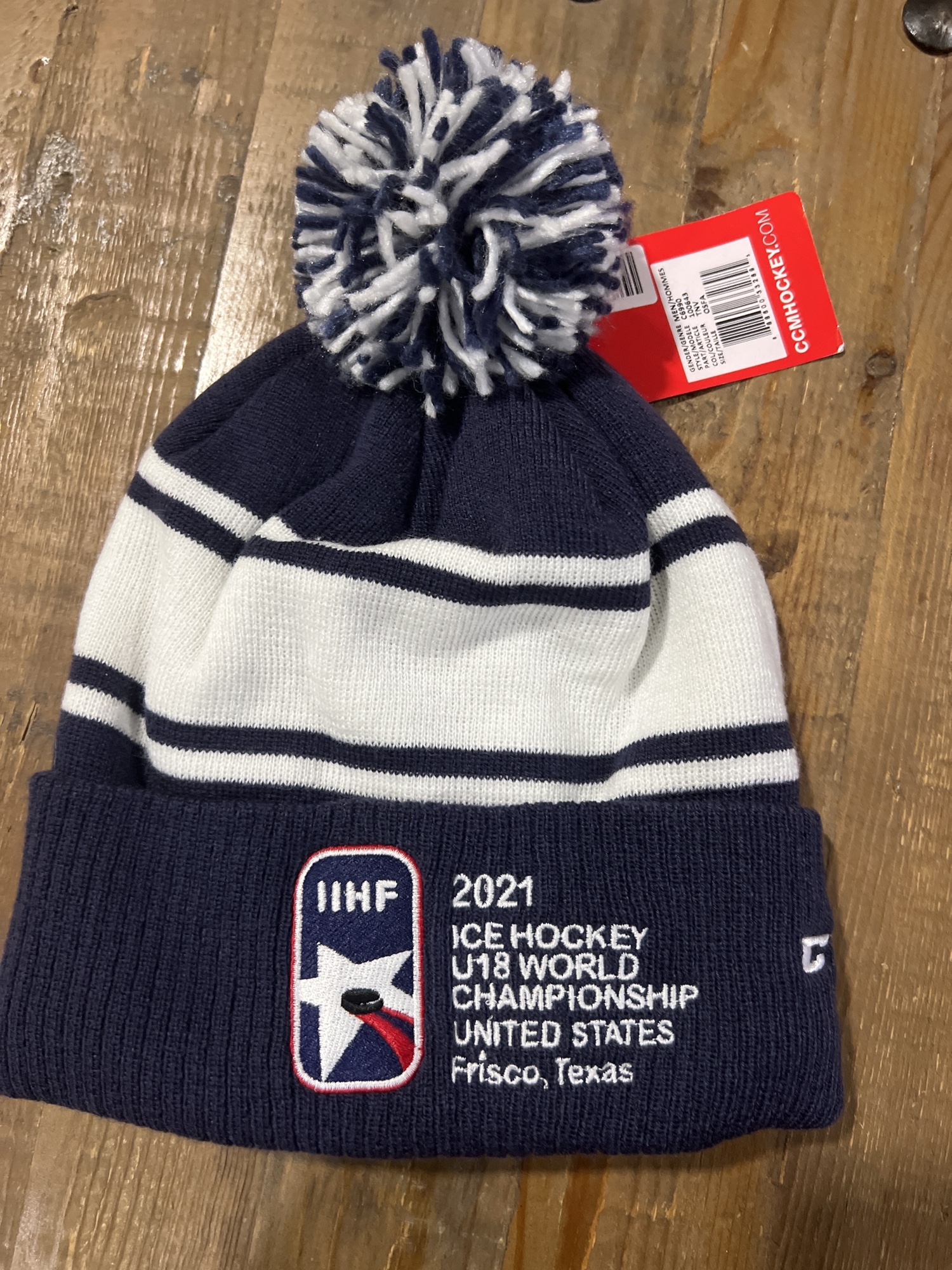 2021 IIHF U18 World Championship Beanie Tournament Issued | SidelineSwap