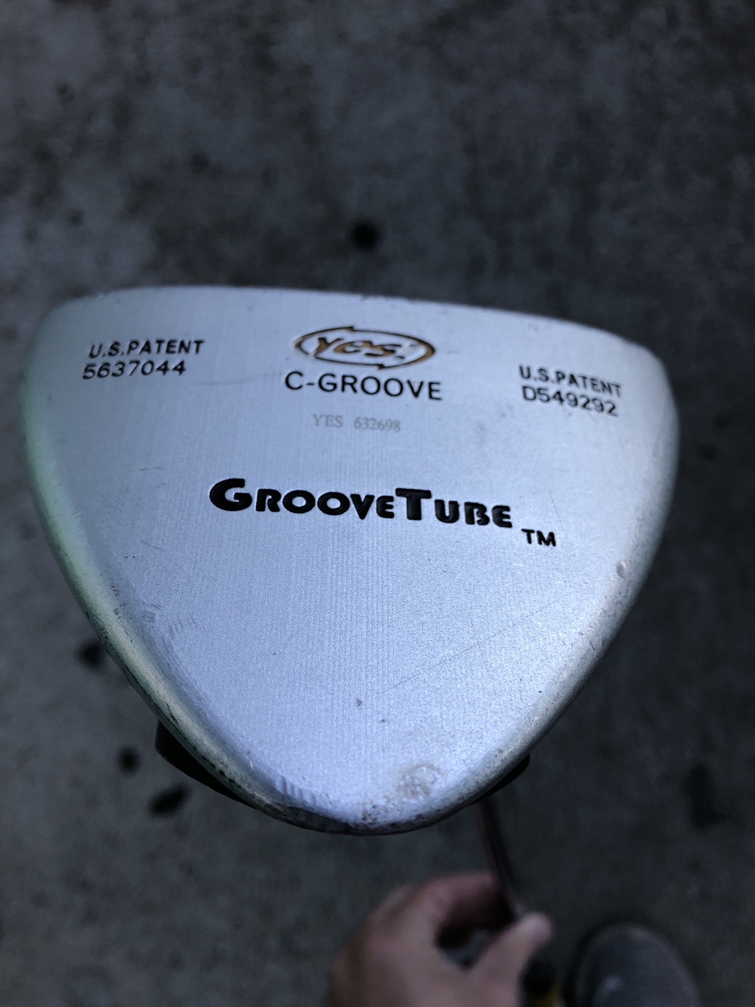 Used Men's Yes! C-Groove GrooveTube Right-Handed Golf Mallet Putter (31 ...