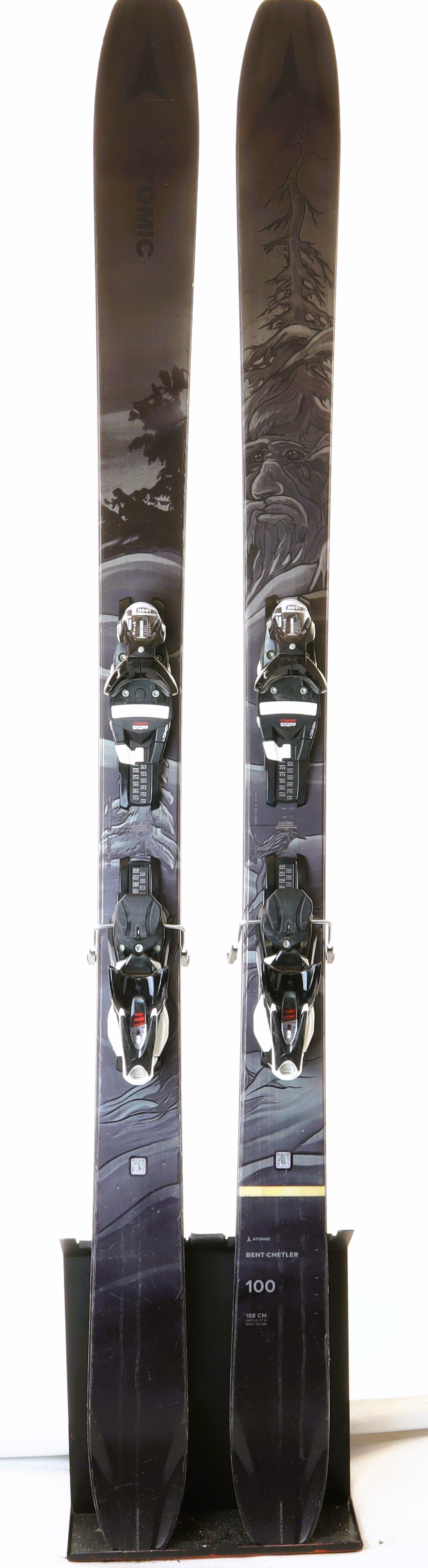 Used 2022 Atomic Bent Chetler 100 skis w/ Look SPX 12 bindings, size 188 (Option 220667 ...