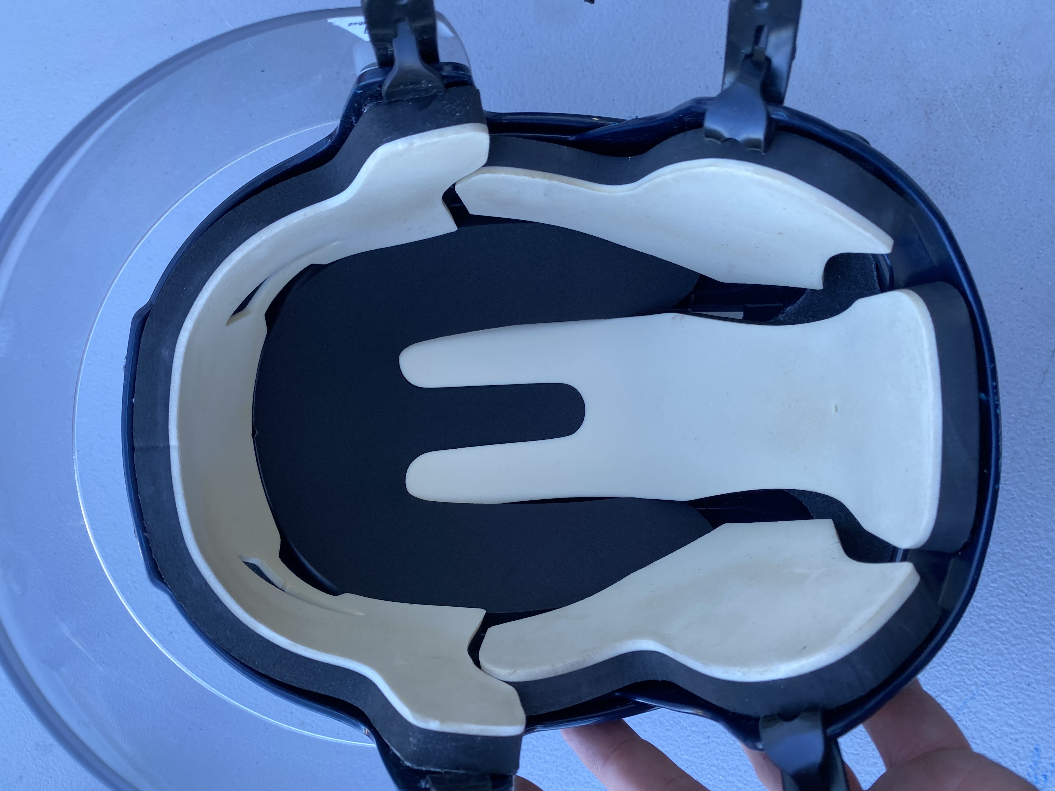 CCM Vector V08 Pro Stock Hockey Helmet CCM Visor Combo Medium Navy Blue ...