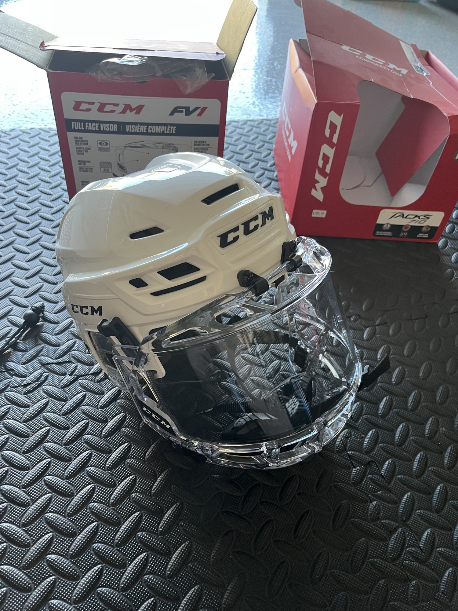 CCM helmet and full face shield | SidelineSwap