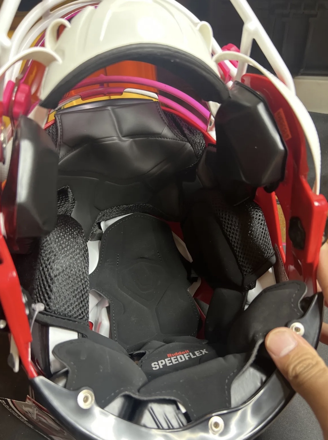 New Extra Large Riddell SpeedFlex Helmet RED WITH VISOR | SidelineSwap