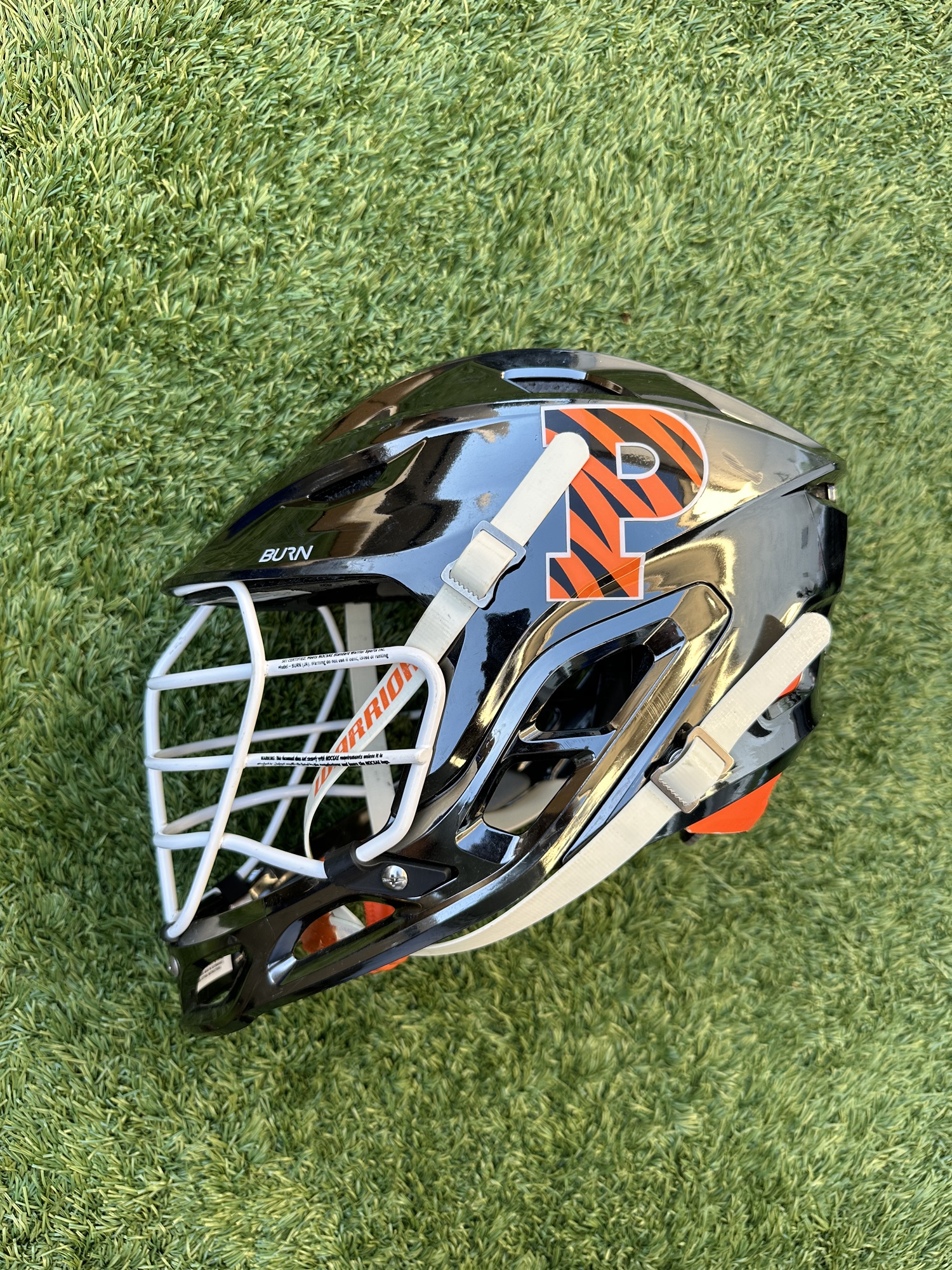 *GAME WORN* Princeton Warrior Burn Helmet | SidelineSwap