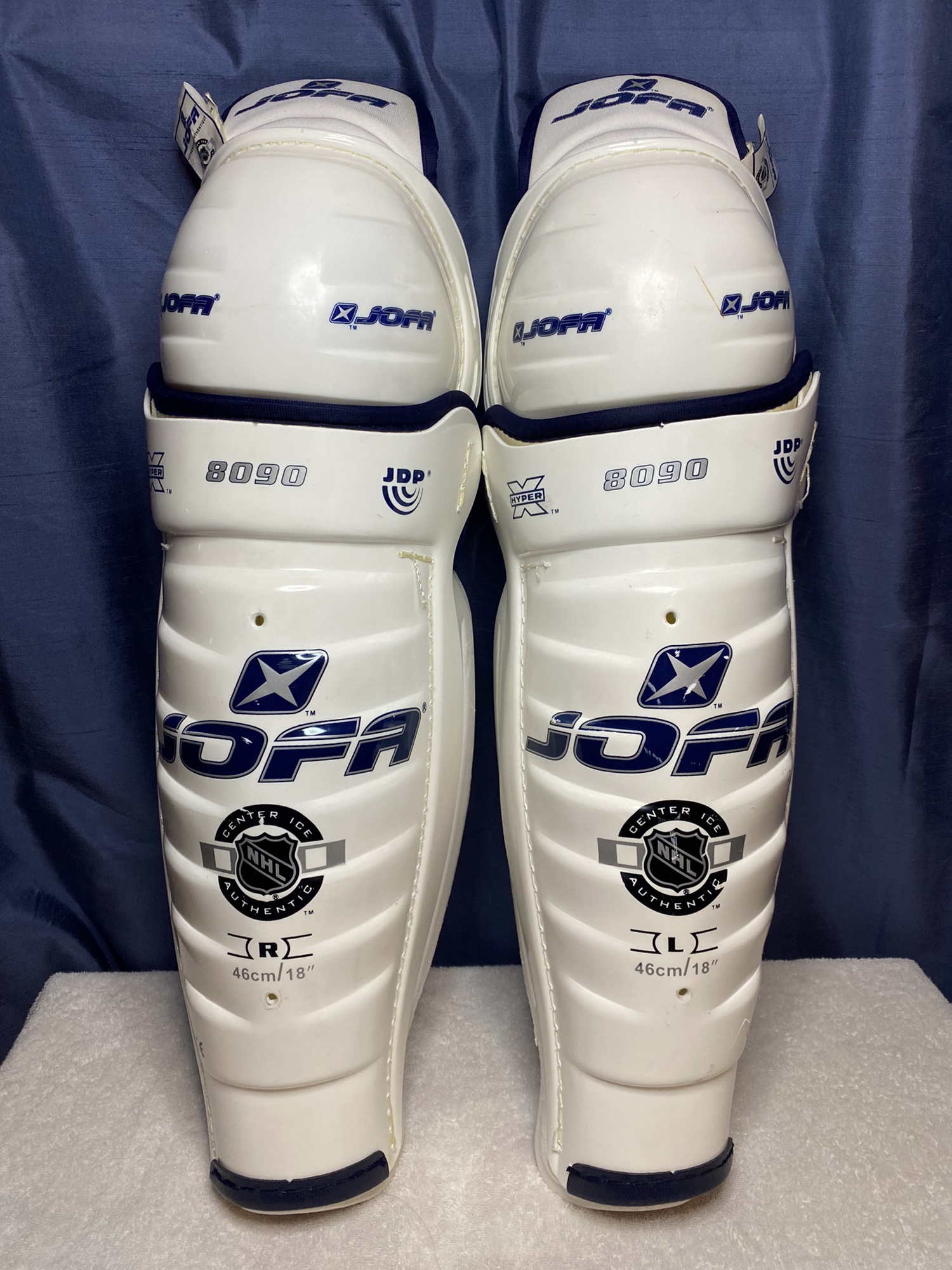 Used Pro Stock Jofa 8090 Shin Pads 18” Senior - No Liner | SidelineSwap