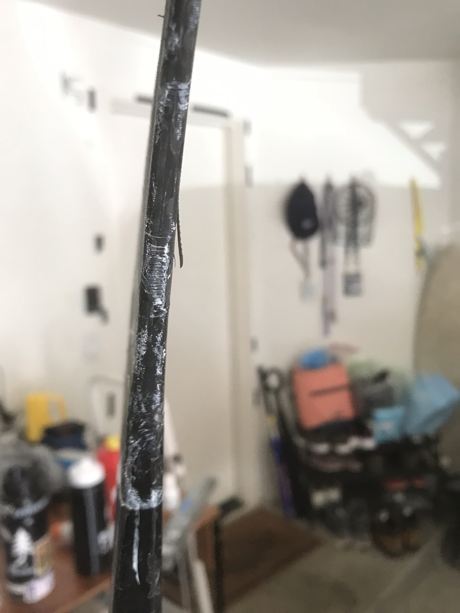 Sam Steel Game used Pro stock hockey stick custom curve | SidelineSwap