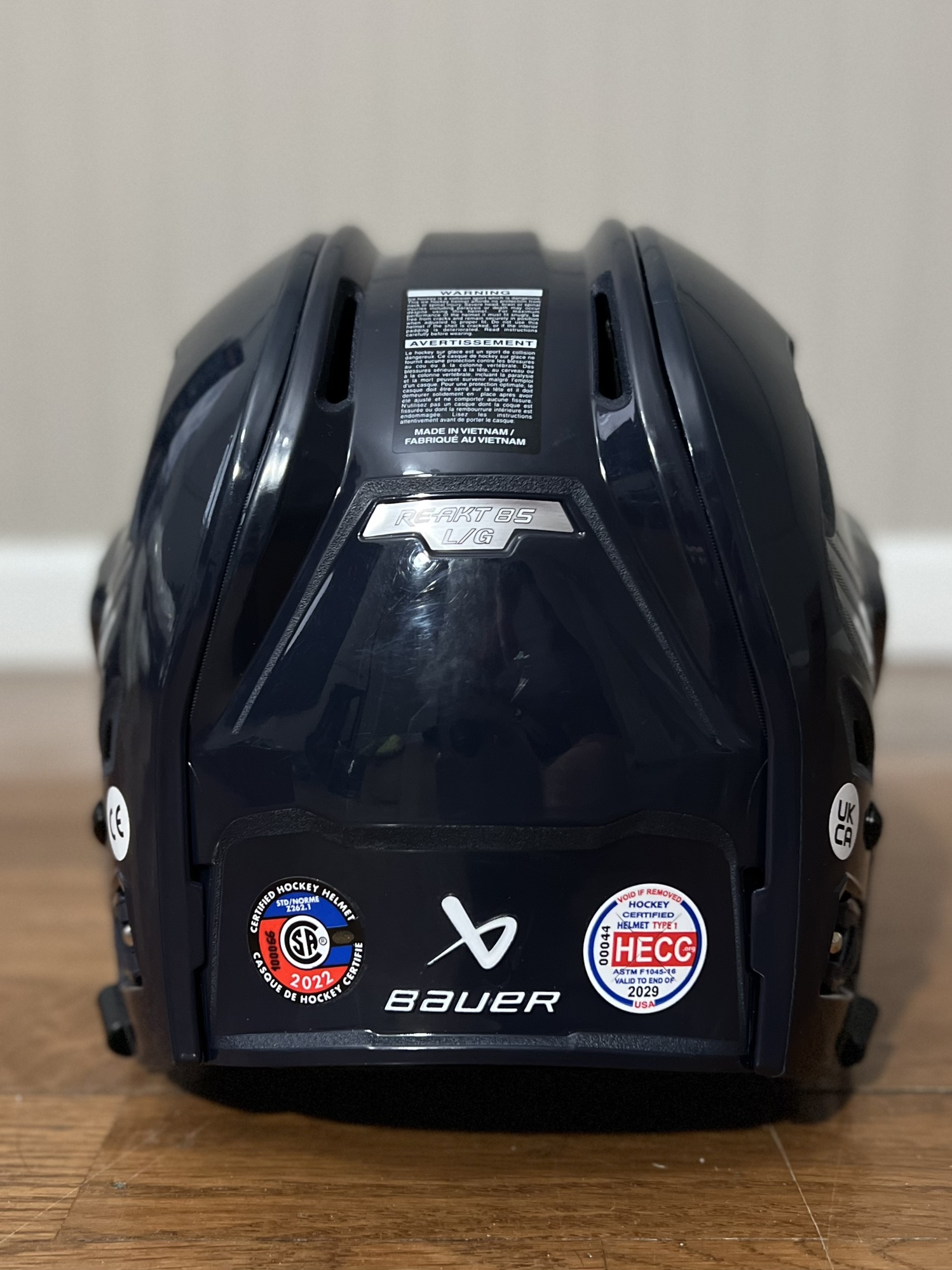 Bauer RE-AKT 85 NAVY SR LARGE Hockey Helmet | SidelineSwap
