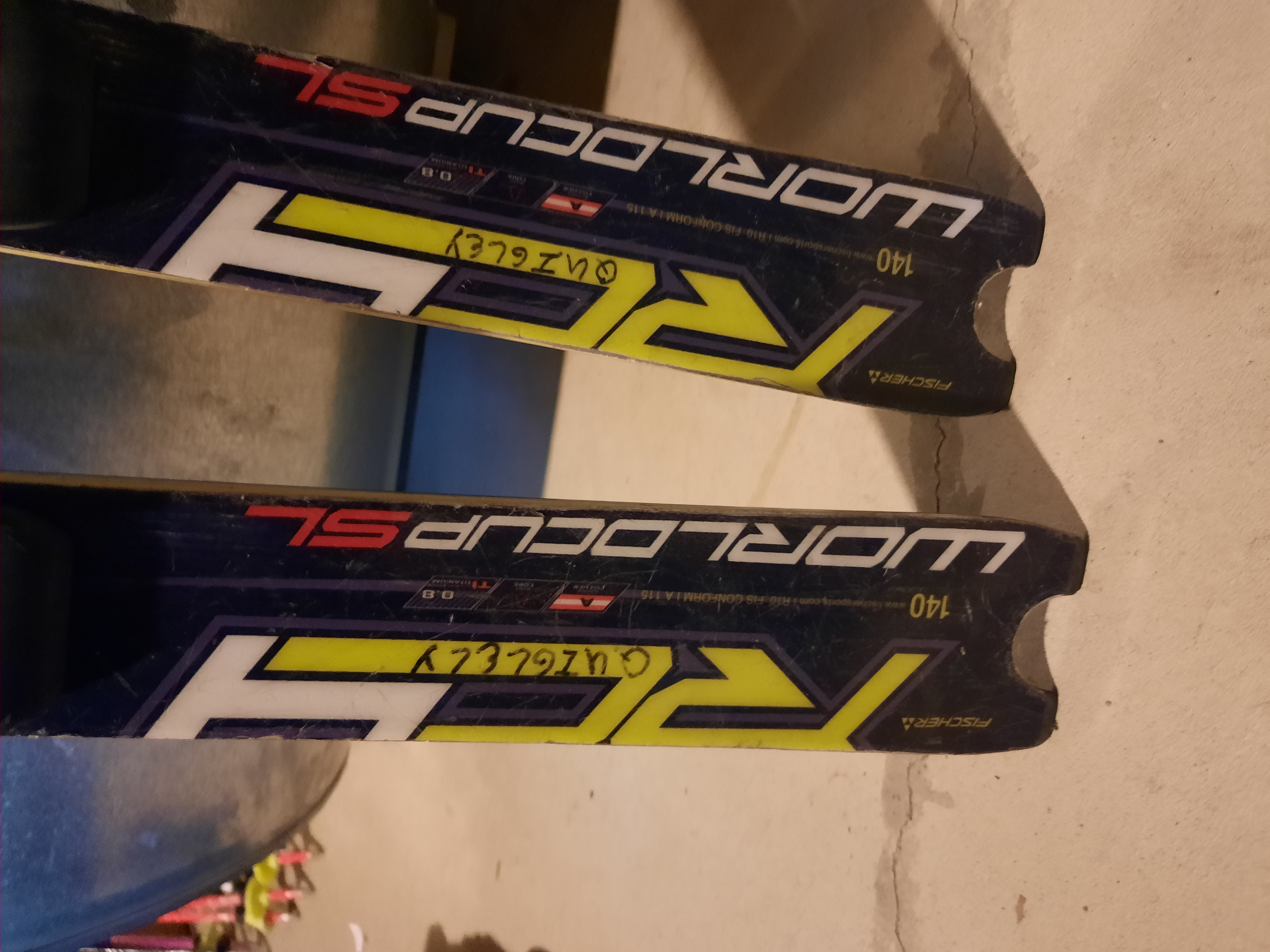 Used Fischer Racing RC4 World Cup SL Skis 140cm | SidelineSwap