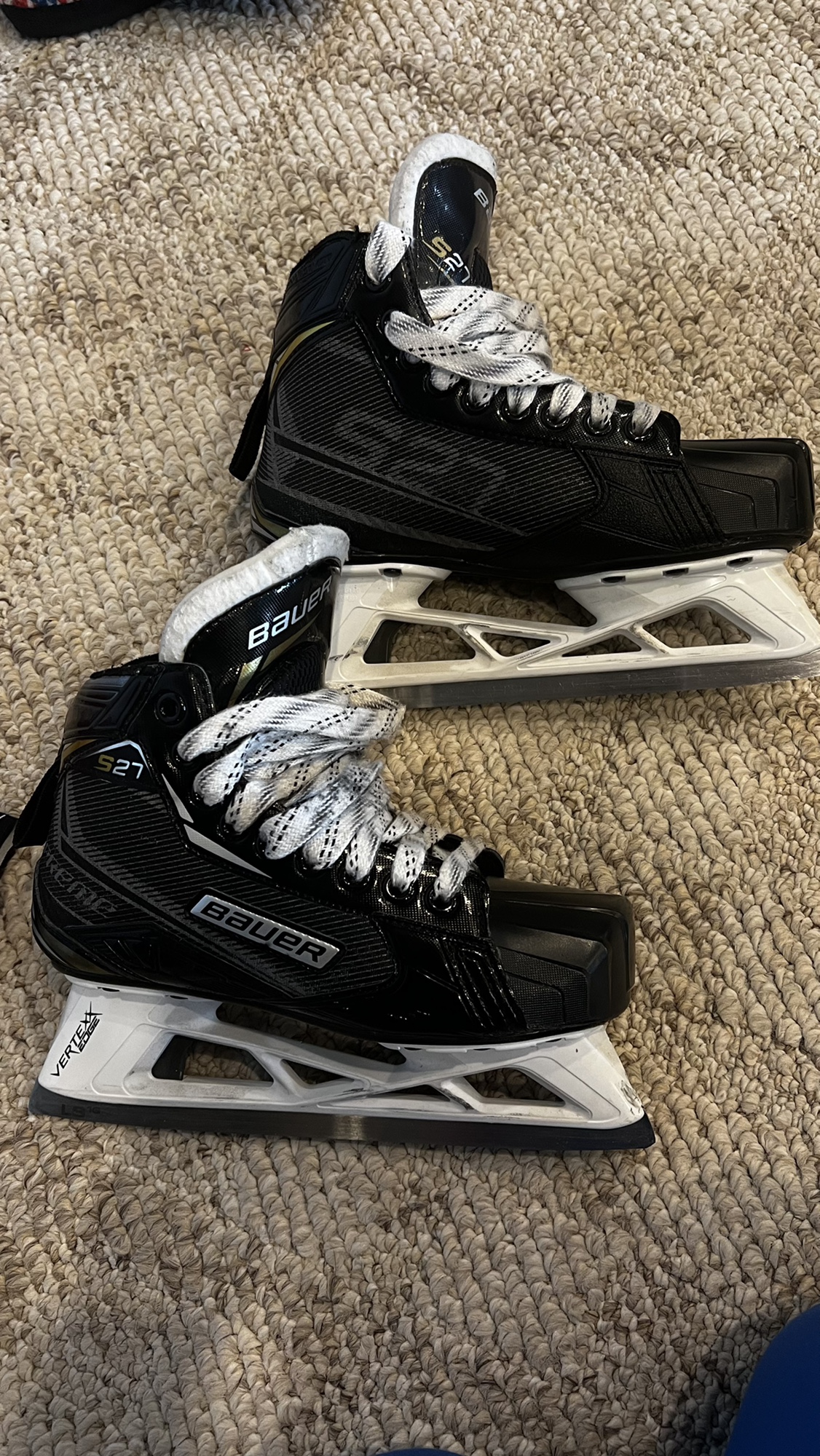 New Bauer Extra Wide Width Size 3 Supreme S27 Hockey Goalie Skates ...