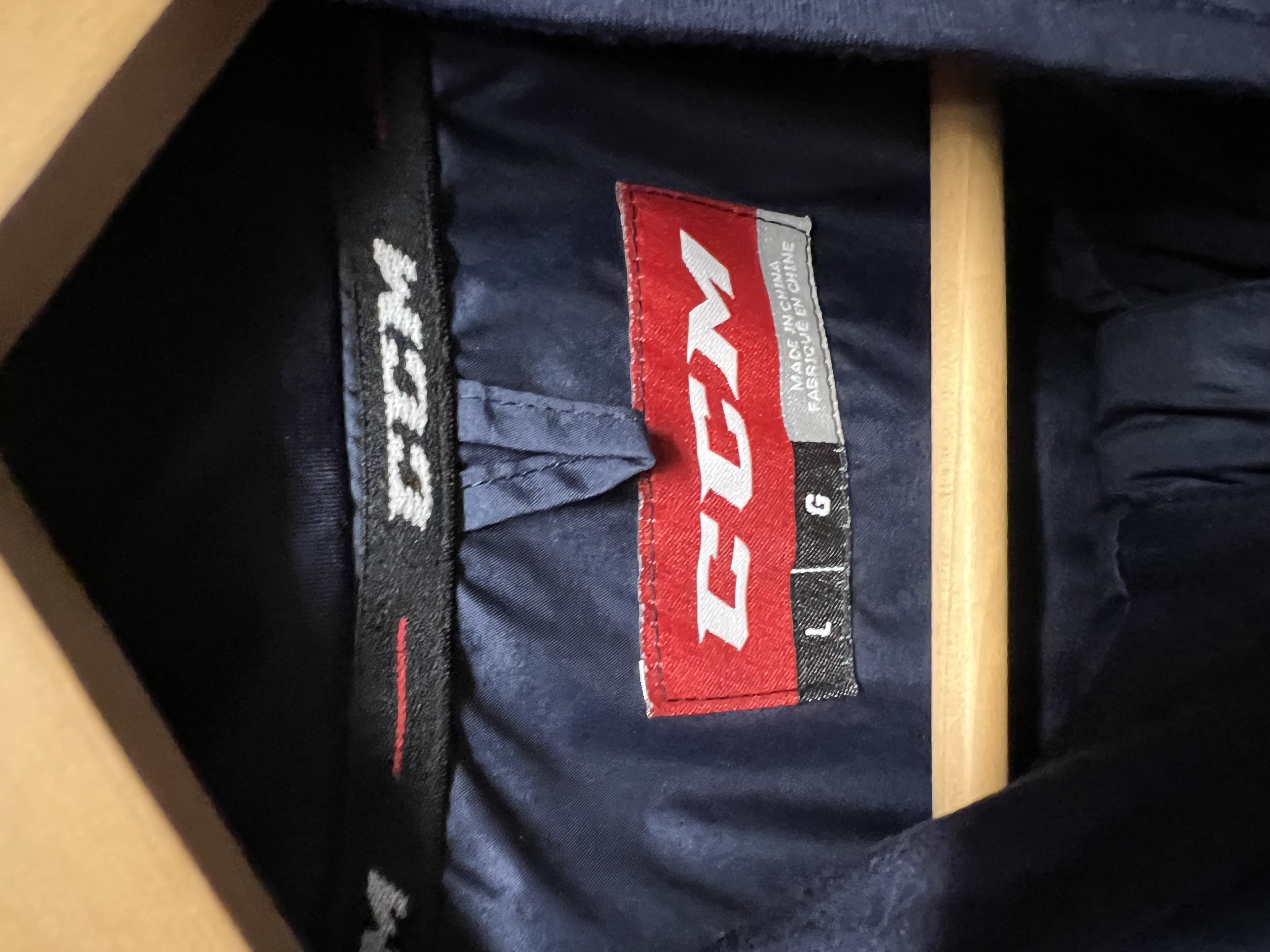CCM Coaches' Jacket - Blue with Ice Dogs Hockey Logo | SidelineSwap