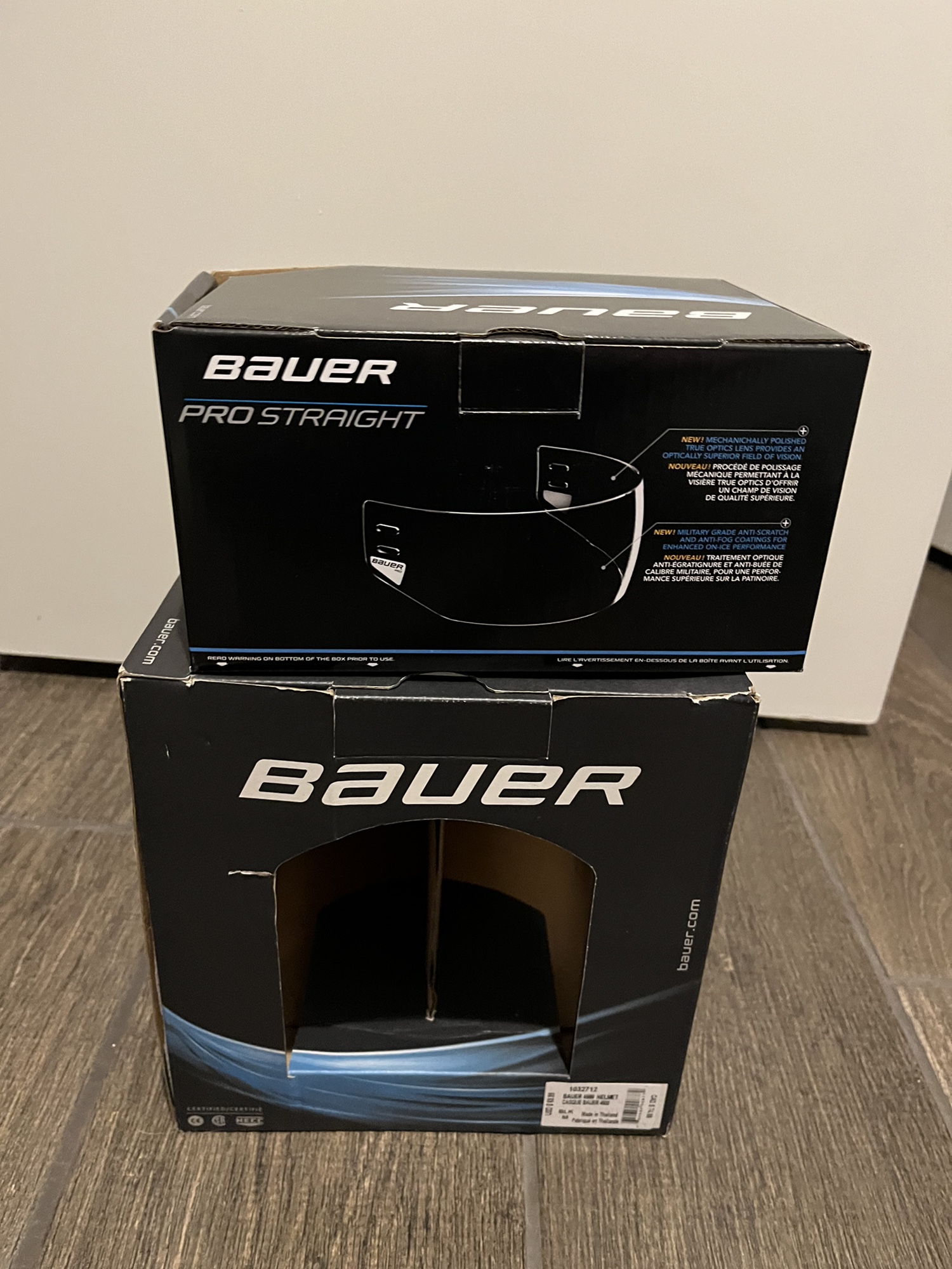 New Medium Bauer 4500 Helmet with Bauer Pro Straight Visor | SidelineSwap