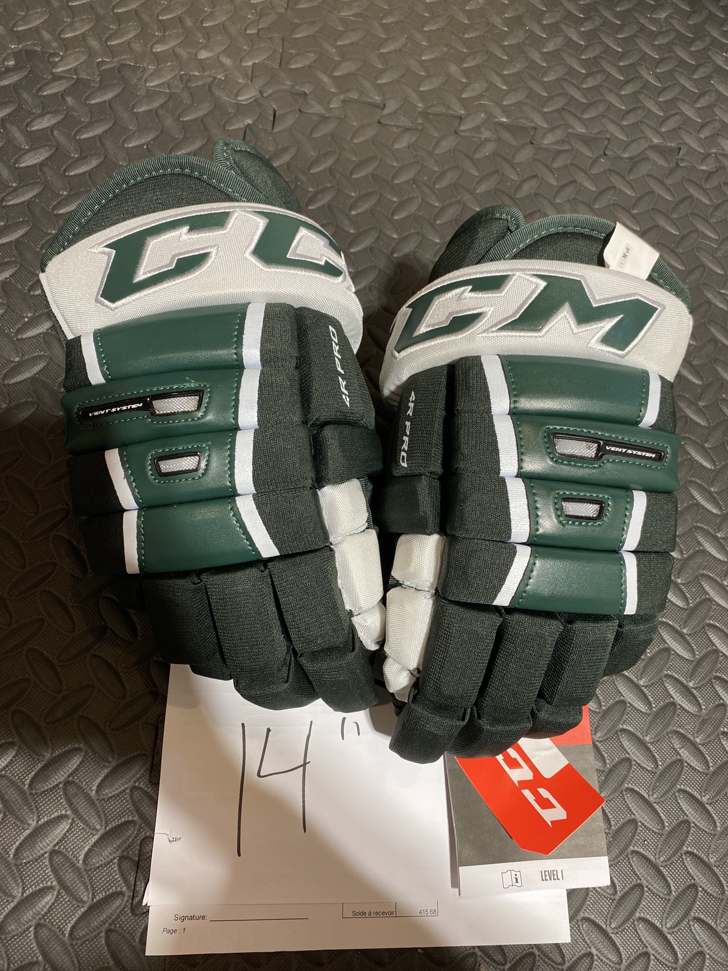 New CCM 14" Tacks 4 Roll Pro Gloves | SidelineSwap