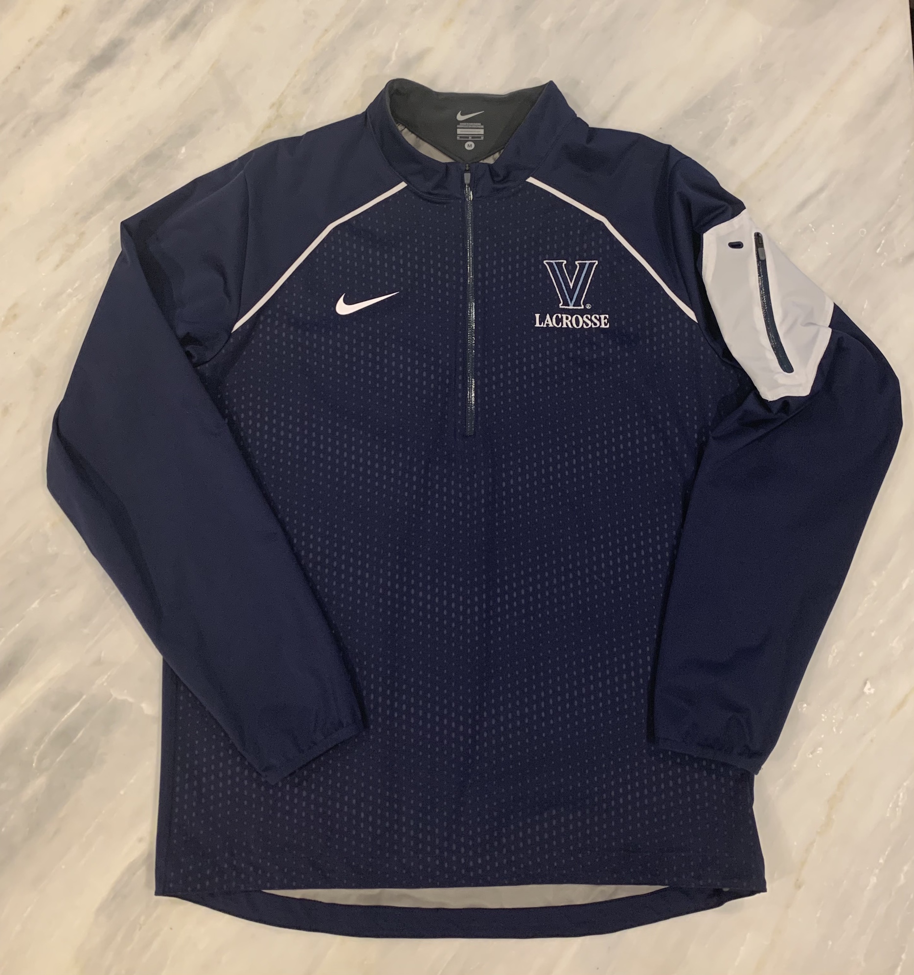 Villanova Lacrosse Team Issued Nike Quarter Zip Windbreaker | SidelineSwap