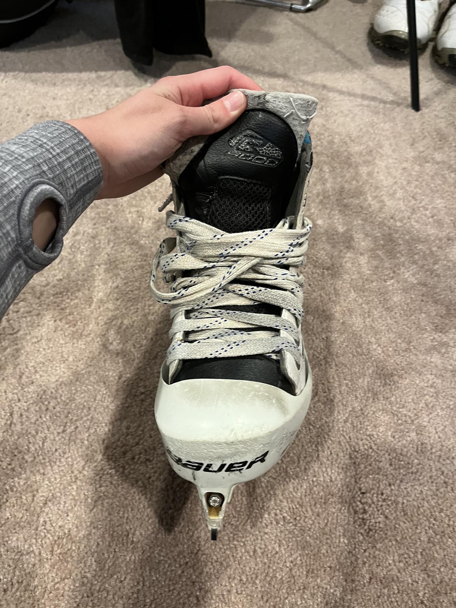 Used Bauer Reactor 4000 Hockey Goalie Skates | SidelineSwap