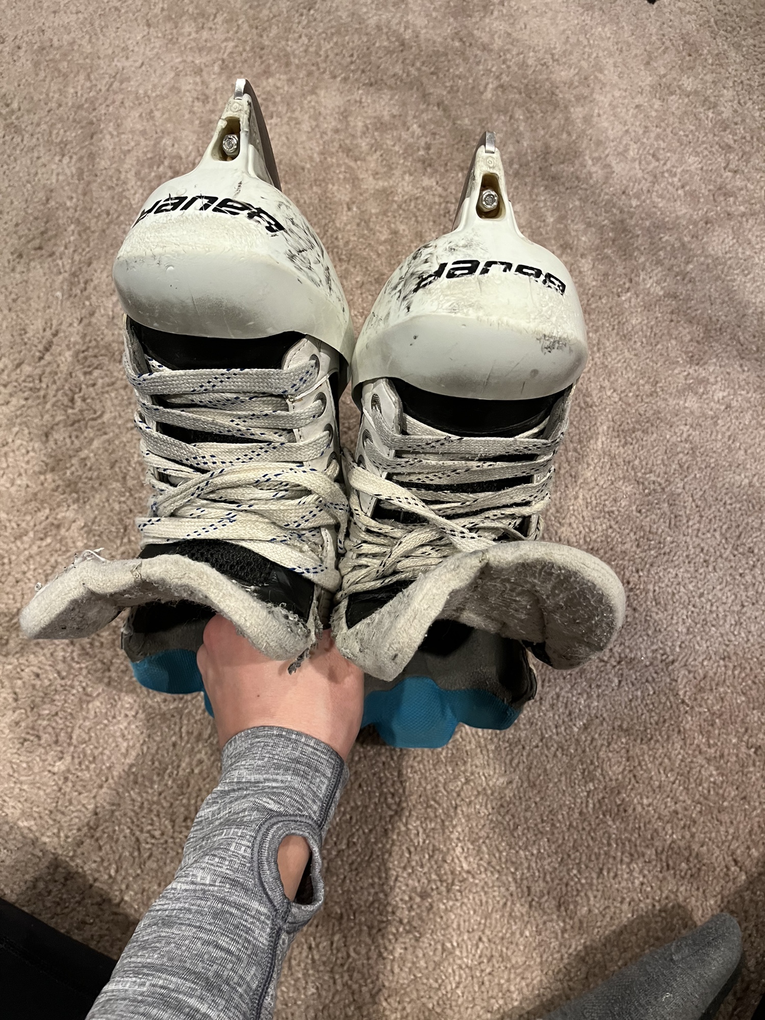 Used Bauer Reactor 4000 Hockey Goalie Skates | SidelineSwap