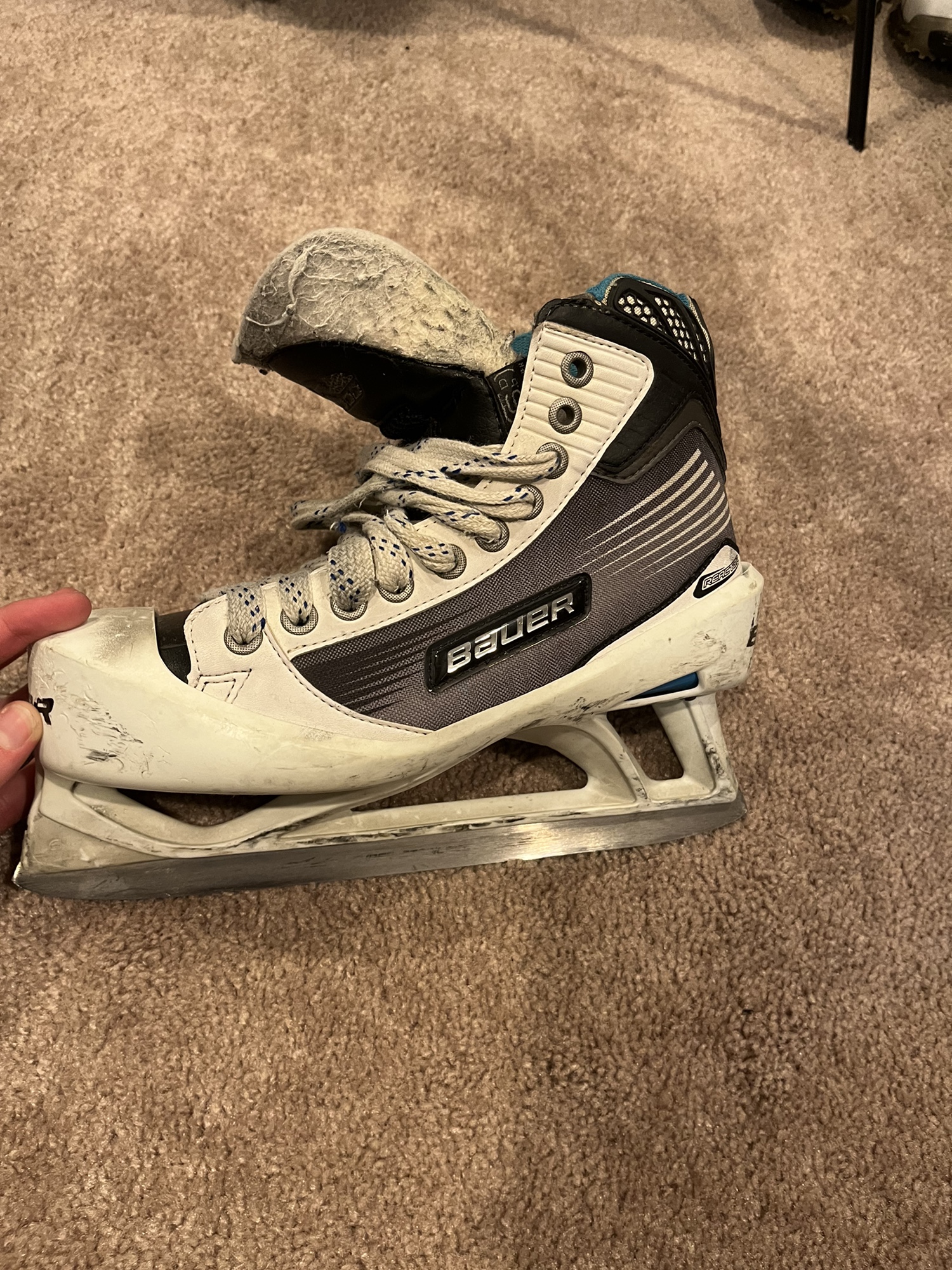 Used Bauer Reactor 4000 Hockey Goalie Skates | SidelineSwap