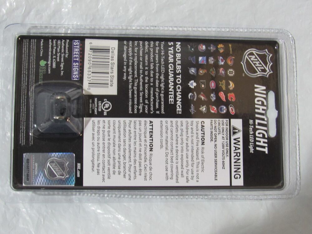 NHL Dallas Stars Hi-Tech LED Night Light by Authentic Street Signs ...