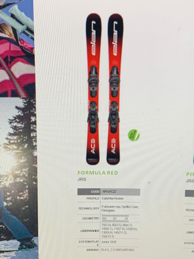 NEW 2023 Elan Formula 70 cm kids Skis System with EL 4.5 GW size ...