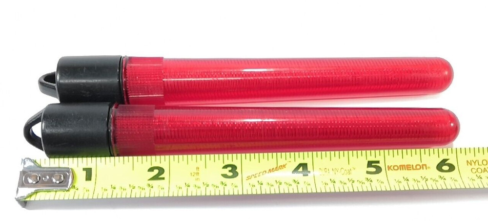 2x Red Flashing Tank Light Stick SCUBA Dive Night, Wreck, Cave Diving ...