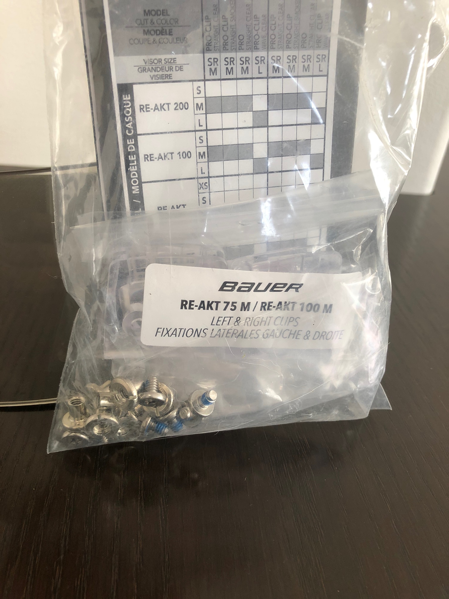 New Senior Bauer Pro Clip Straight Visor Smoke Visor | SidelineSwap