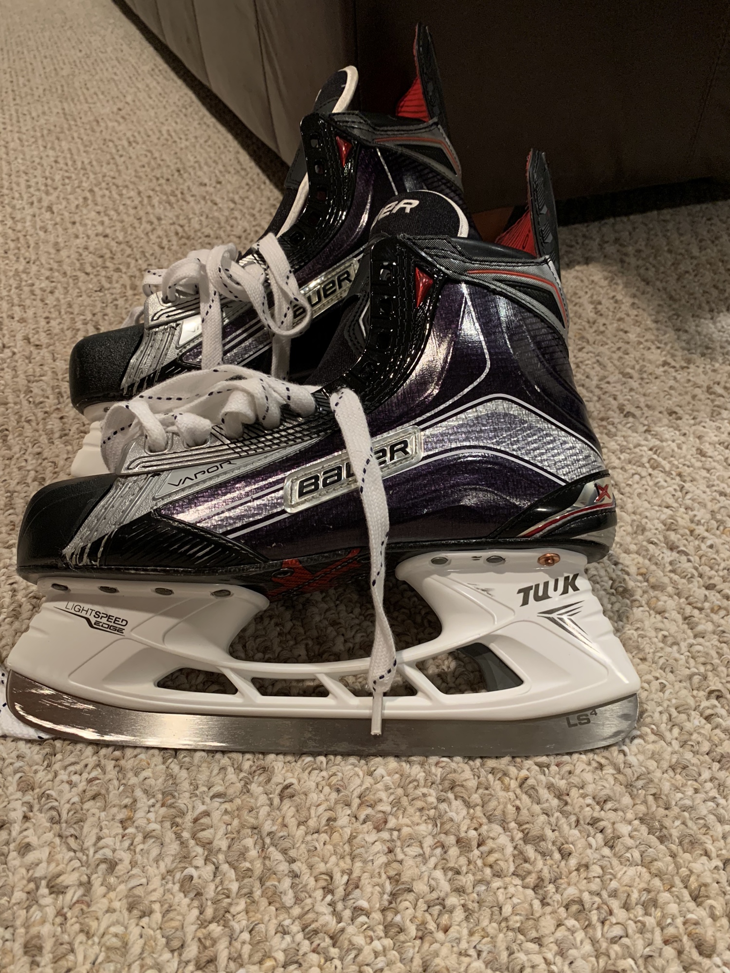 Custom Pro Stock Bauer Vapor 1X Skates, Senior Size 7 | SidelineSwap