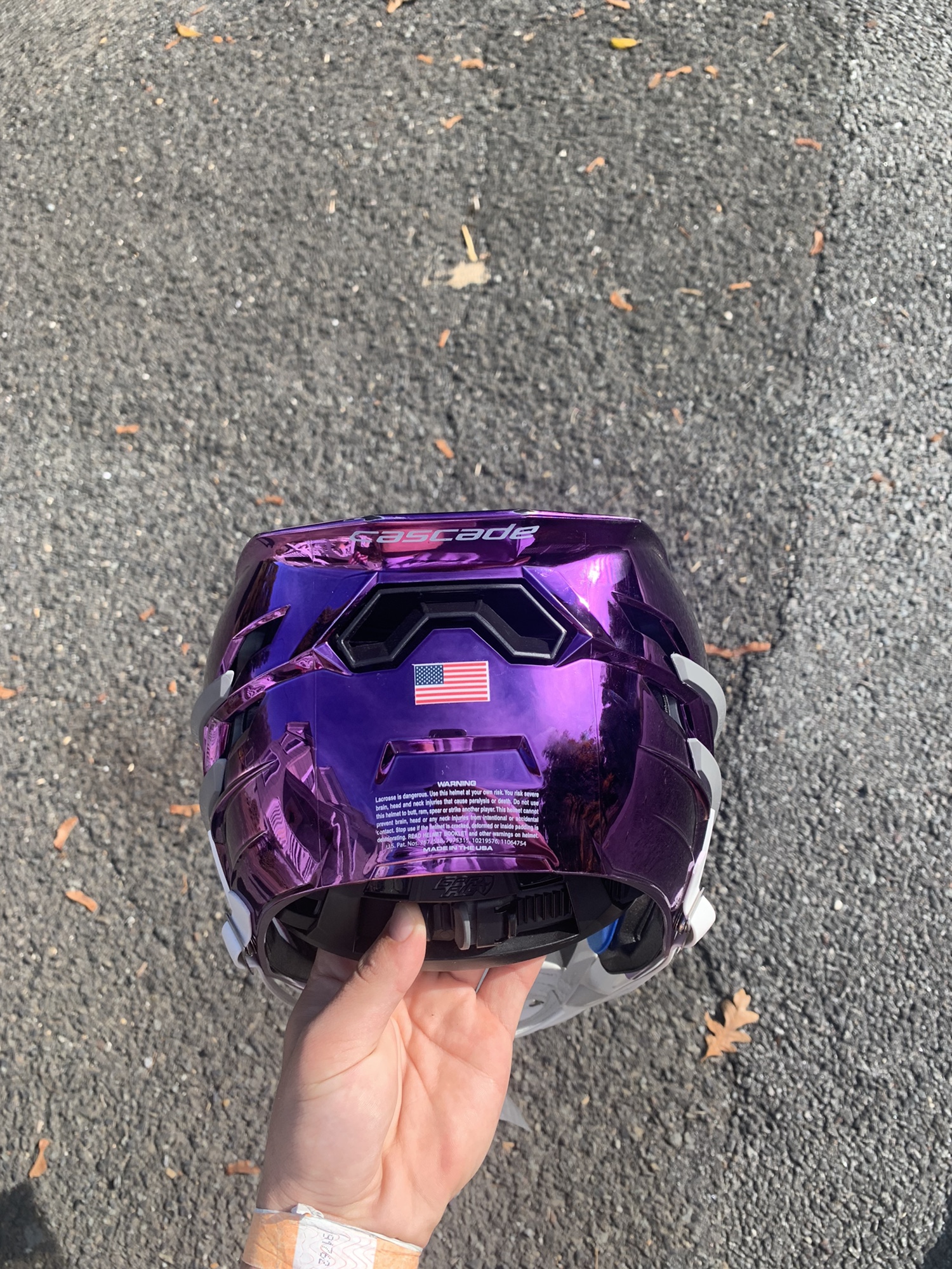 Cascade XRS Brand New Chrome Purple Limited Edition Lacrosse Helmet ...