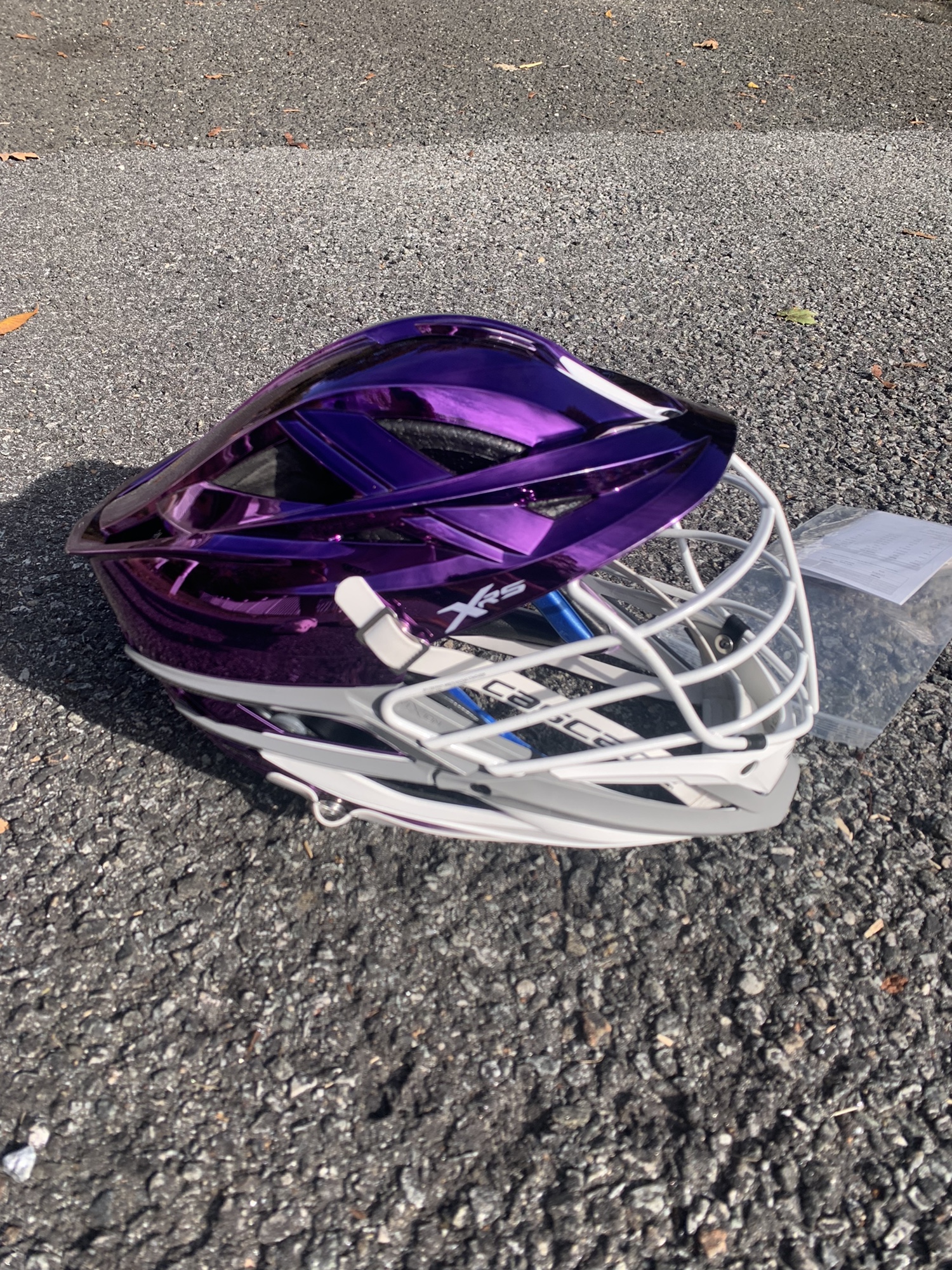 Cascade XRS Brand New Chrome Purple Limited Edition Lacrosse Helmet ...