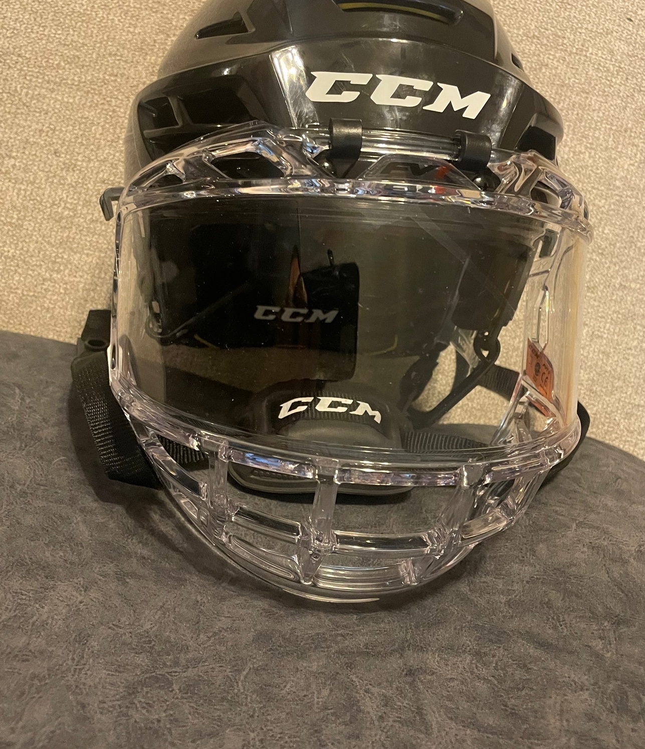 Used CCM Tacks 310 Hockey Helmet with CCM FV1 Full Face Visor ...
