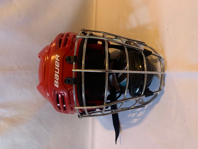New Player's Box Bauer Helmet with Warrior Fatboy Chrome Mask ...