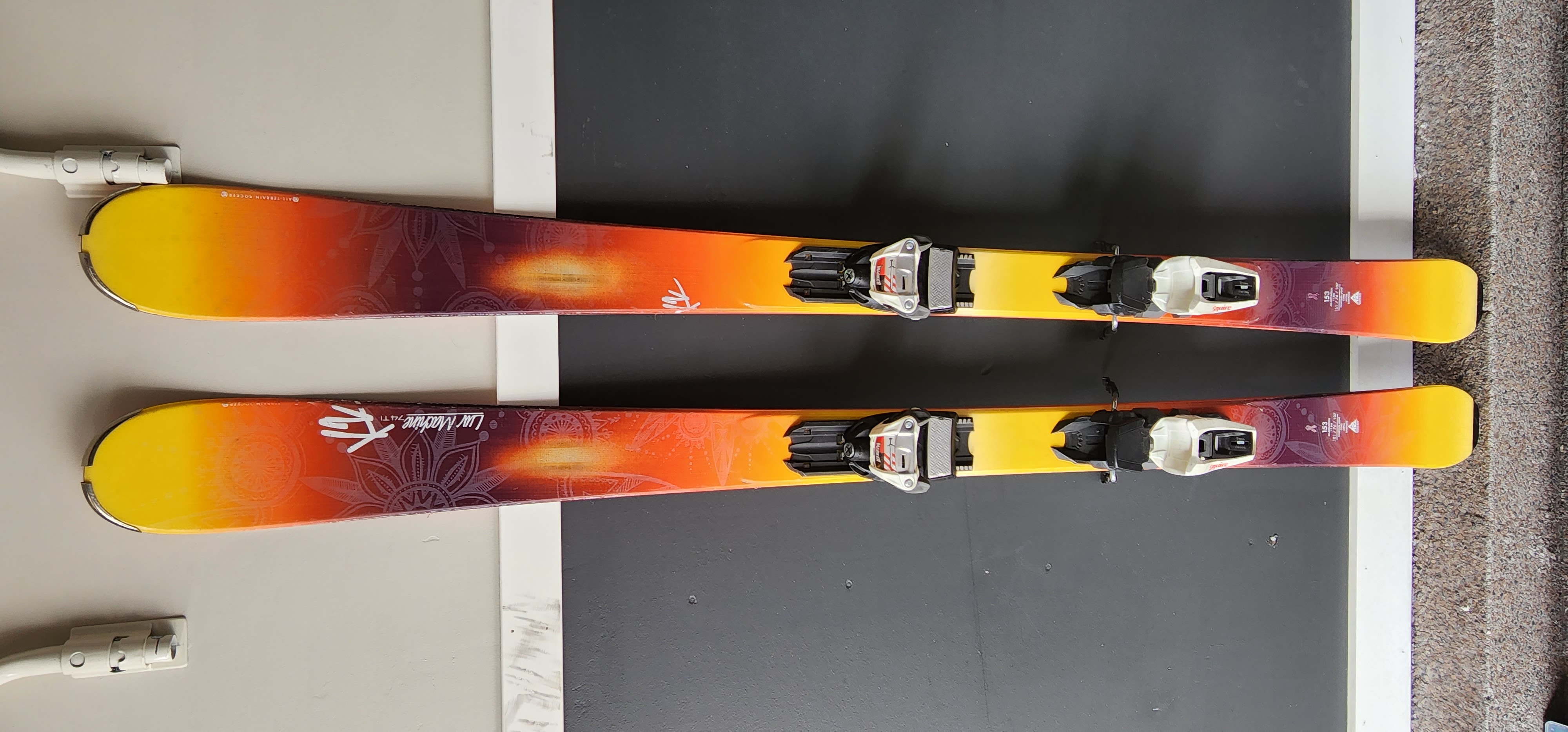 Used K2 153 cm All Mountain Luv Machine Skis with bindings | SidelineSwap