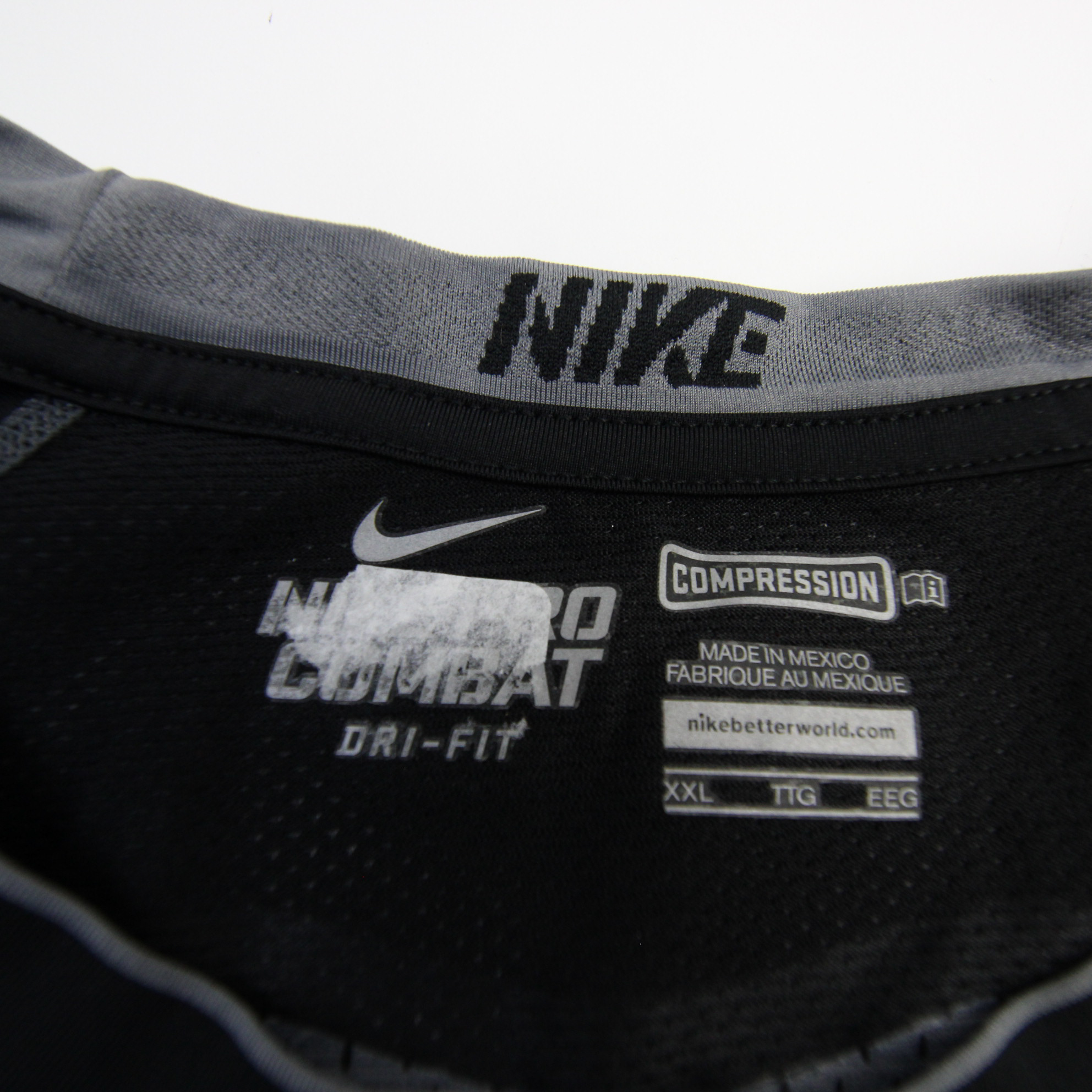 Nike Pro Combat Compression Top Men's Black/Gray New with Defect 2XL ...