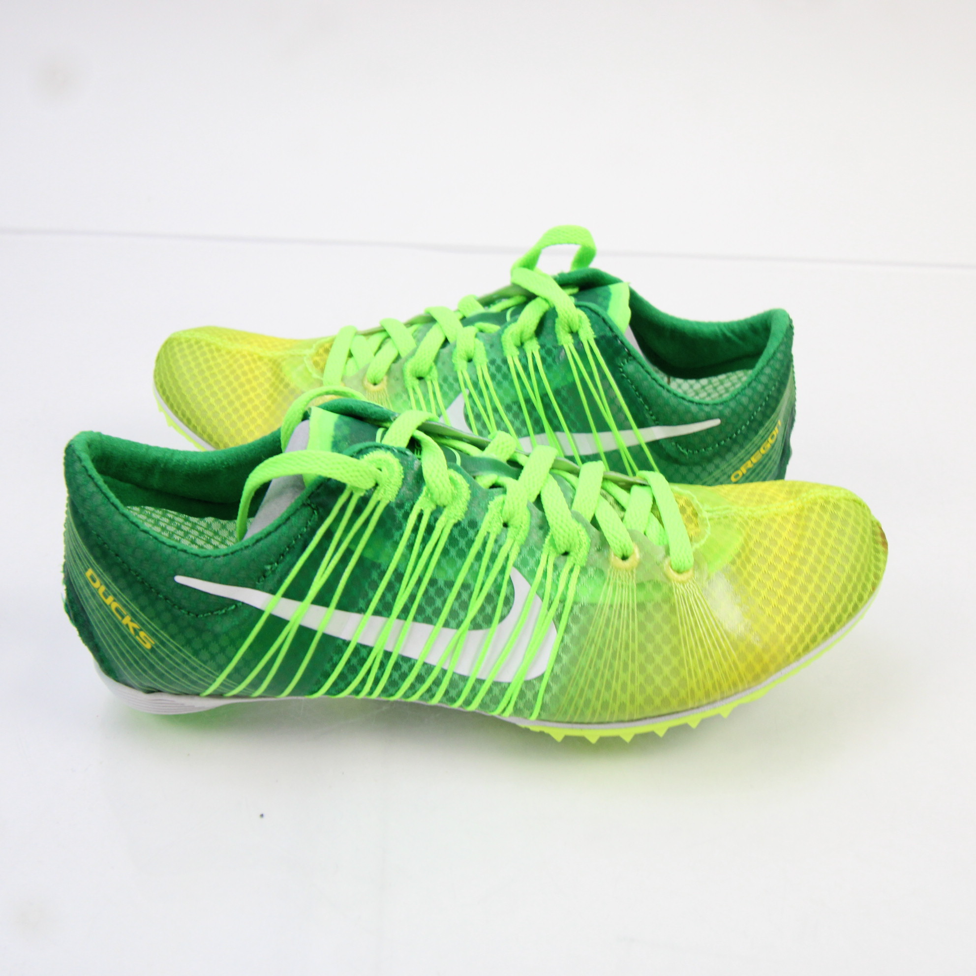 Oregon Ducks Nike Zoom Track Cleat Men's Green/Yellow New 11 | SidelineSwap