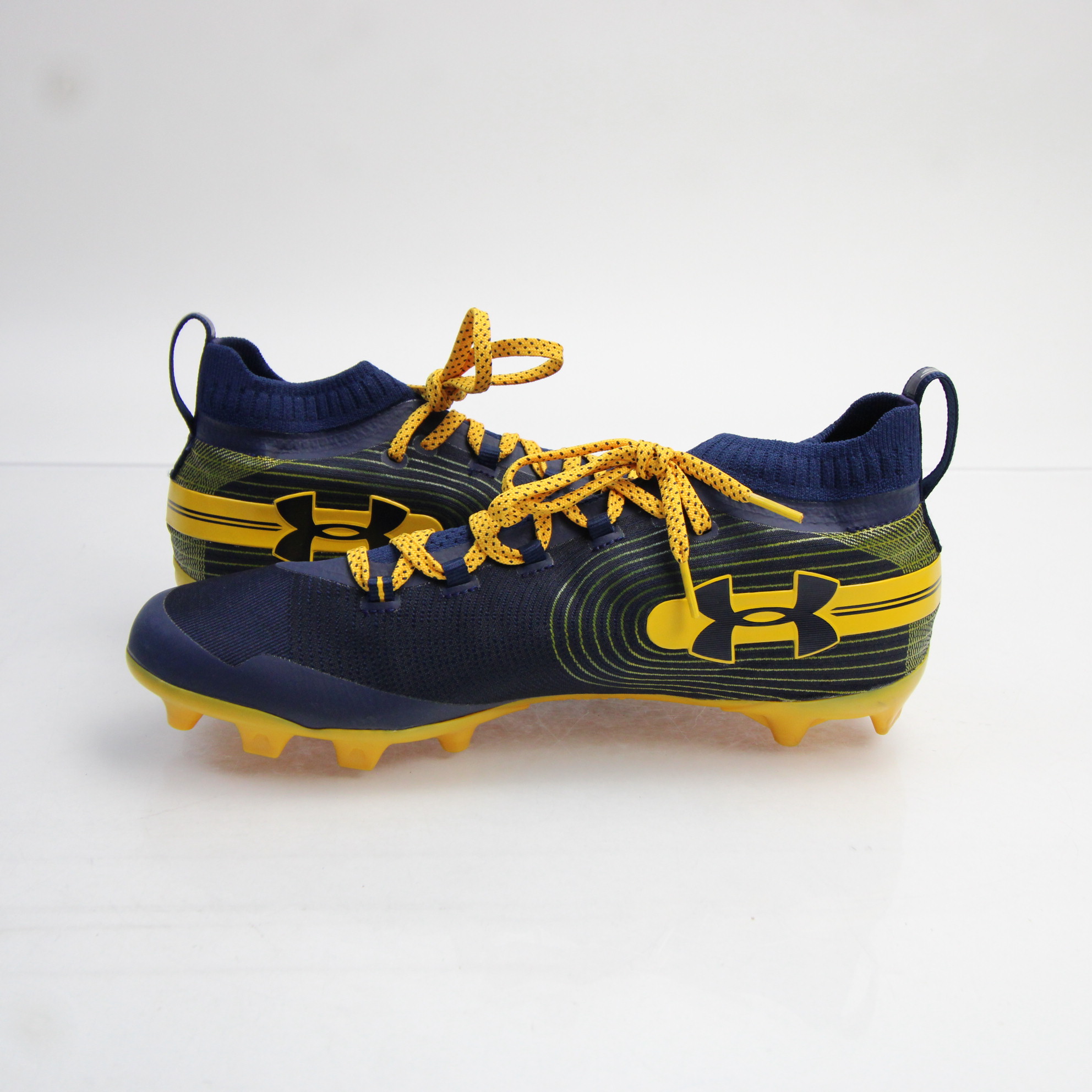 Under Armour Football Cleat Men's Navy/Gold Used 12 | SidelineSwap