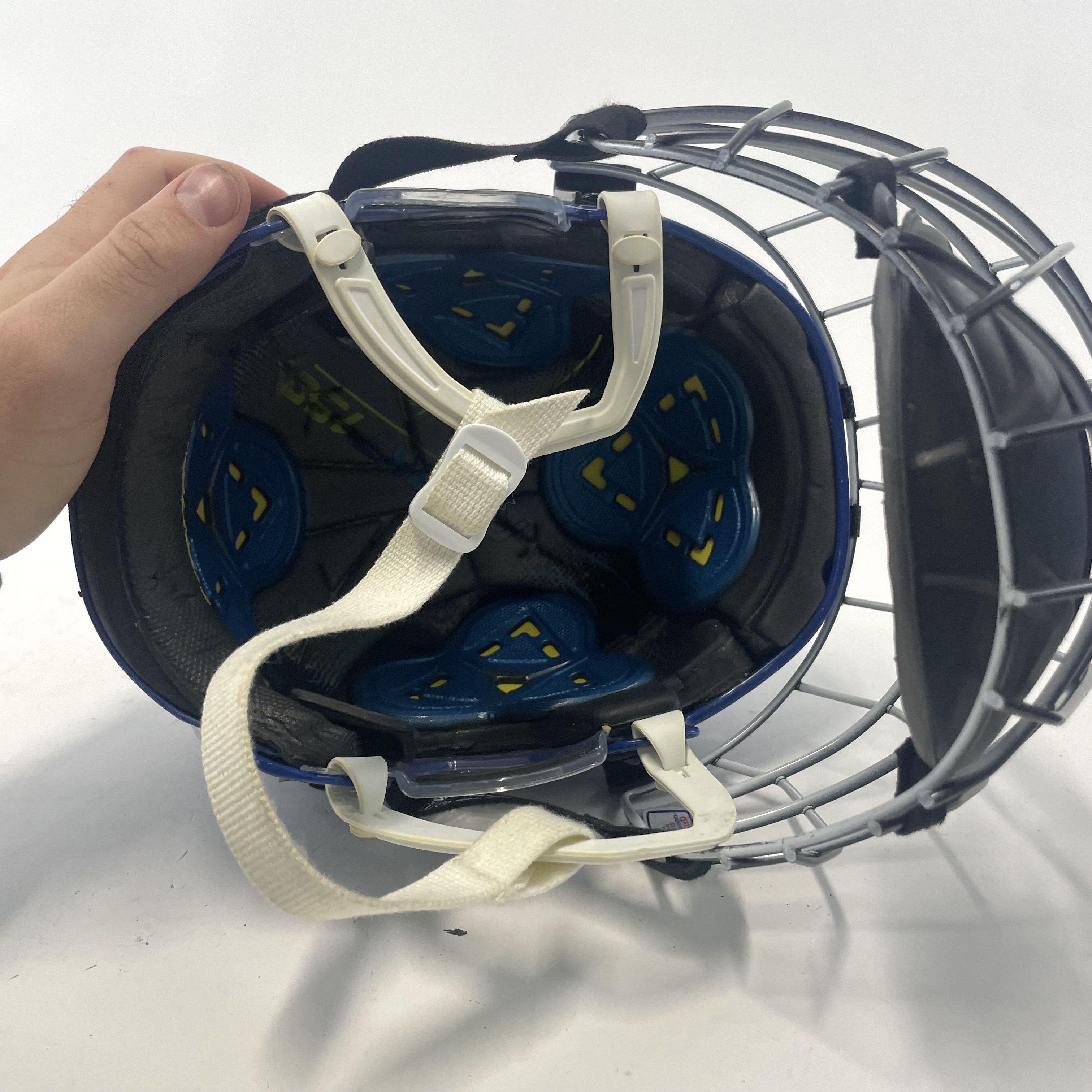 Used Royal Blue Bauer Reakt 150 Helmet with Oreo Profile II Cage | Size ...