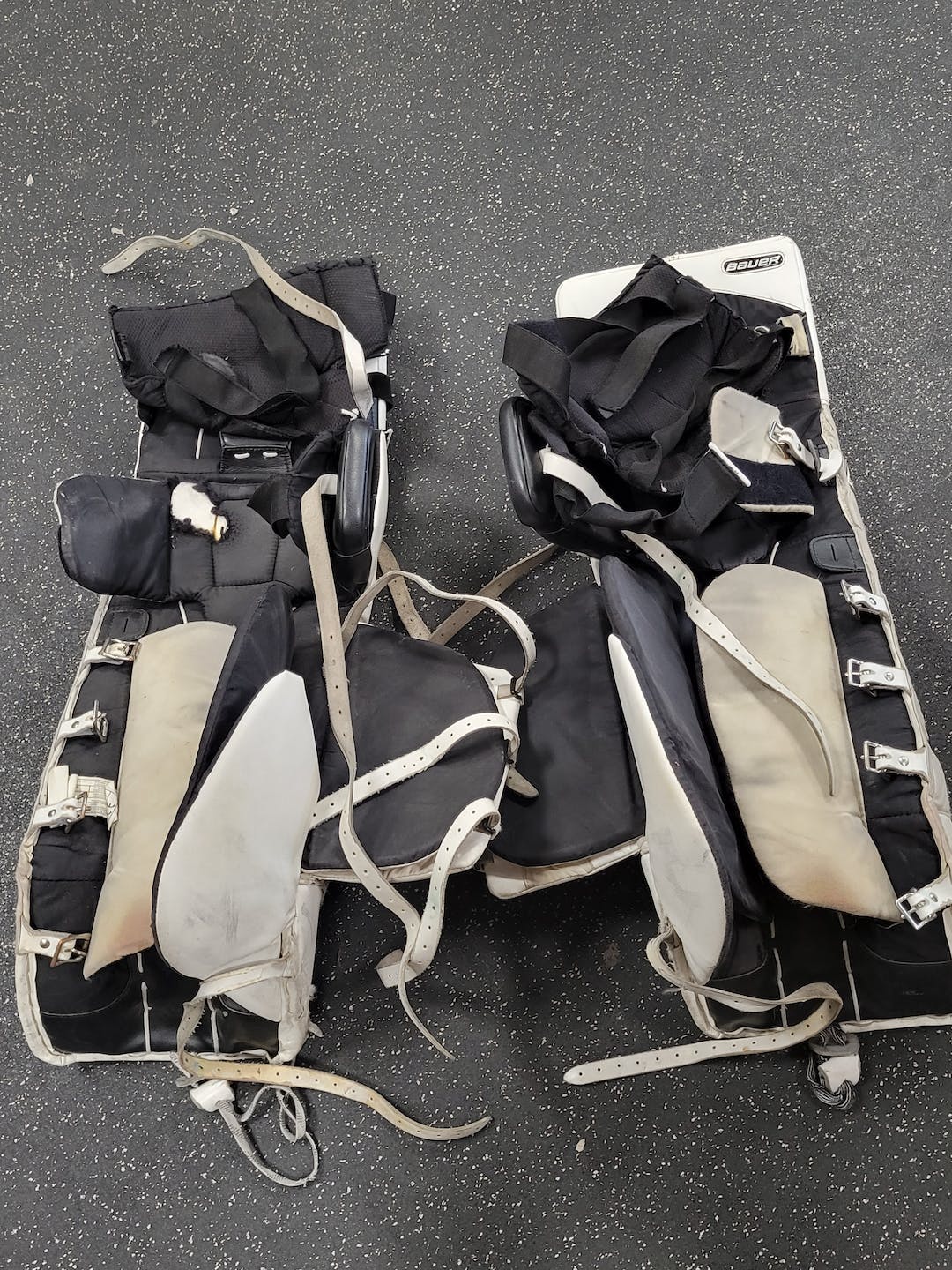 Used Bauer One80 34" Senior Md Plus 1" Goalie Leg Pads | SidelineSwap