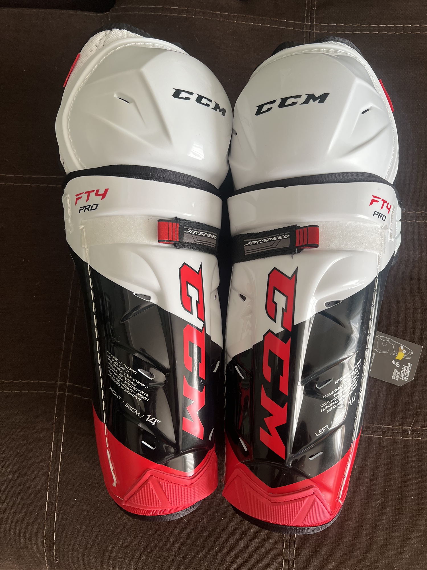 CCM Pro Stock Jetspeed FT4 pro Shin Pads | SidelineSwap