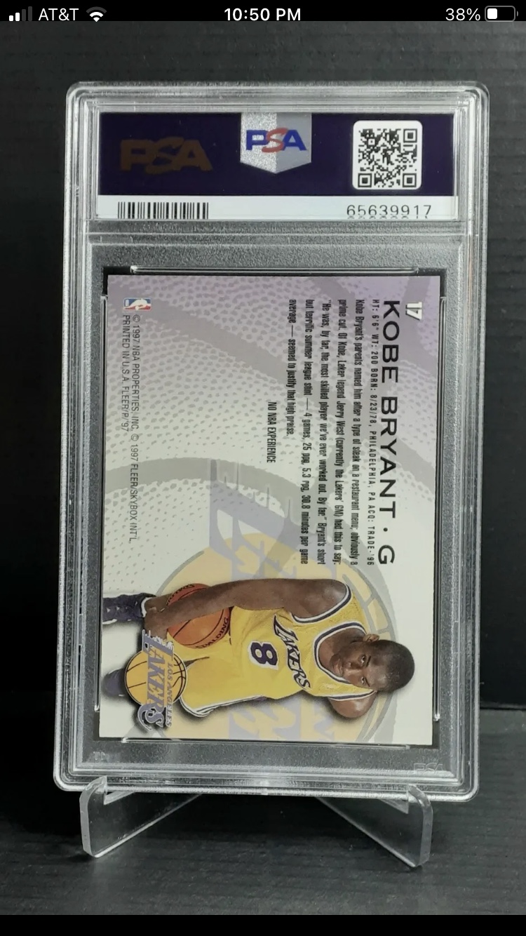 1996 Kobe Bryant Fleer Sprite Rookie Card | SidelineSwap