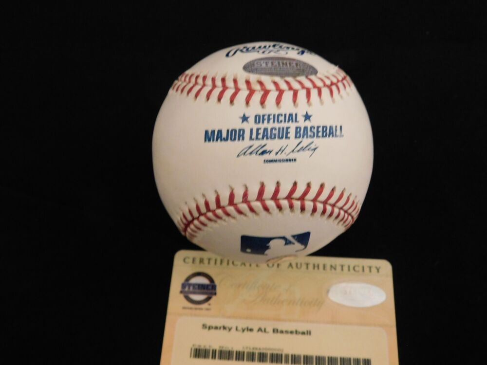 SPARKY LYLE Signed / Autographed Official Major League Baseball Stiener ...