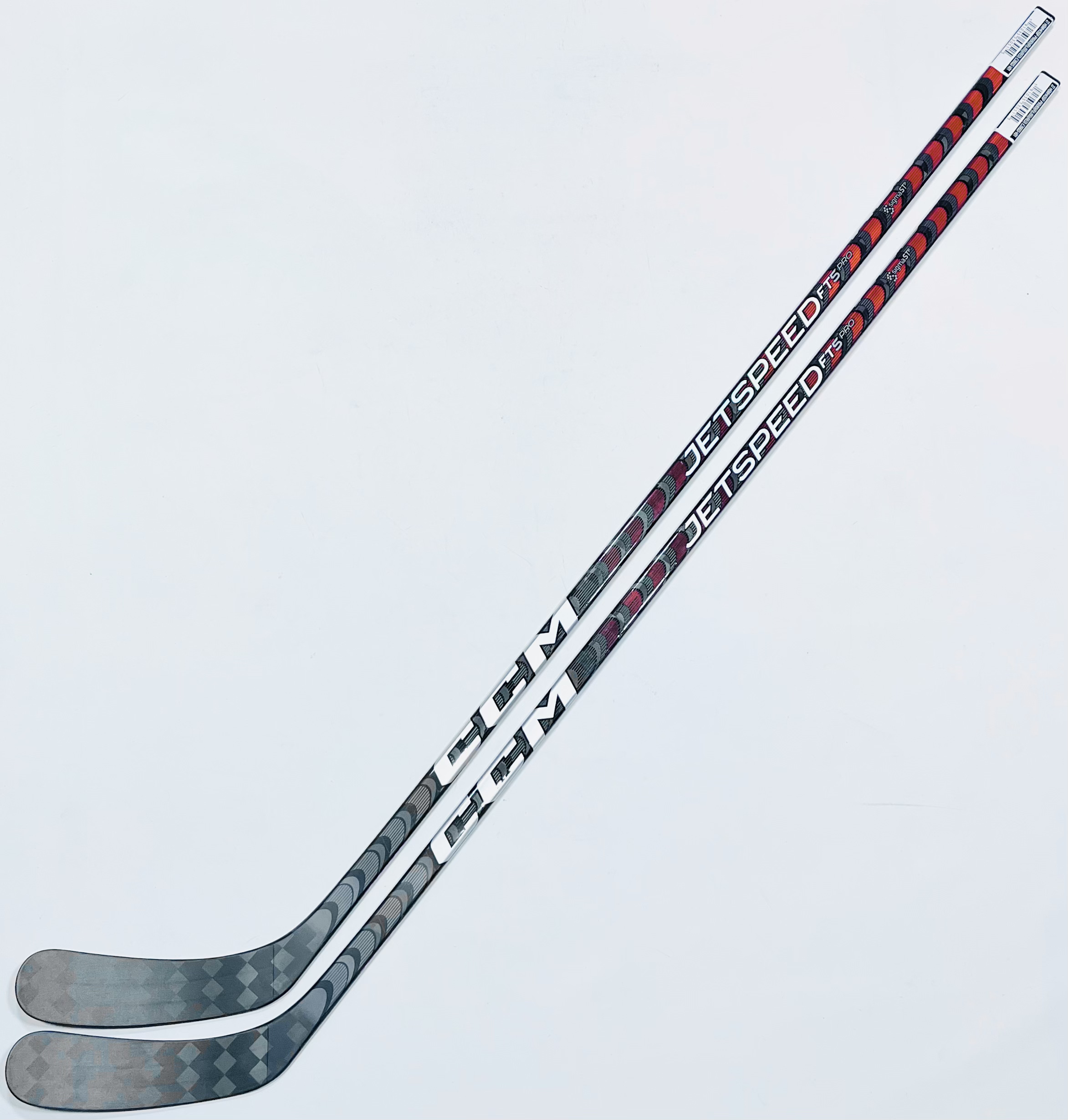 New 2 Pack Red CCM Jetspeed FT5 Pro Hockey Sticks-RH-P90-80 Flex-Stick ...
